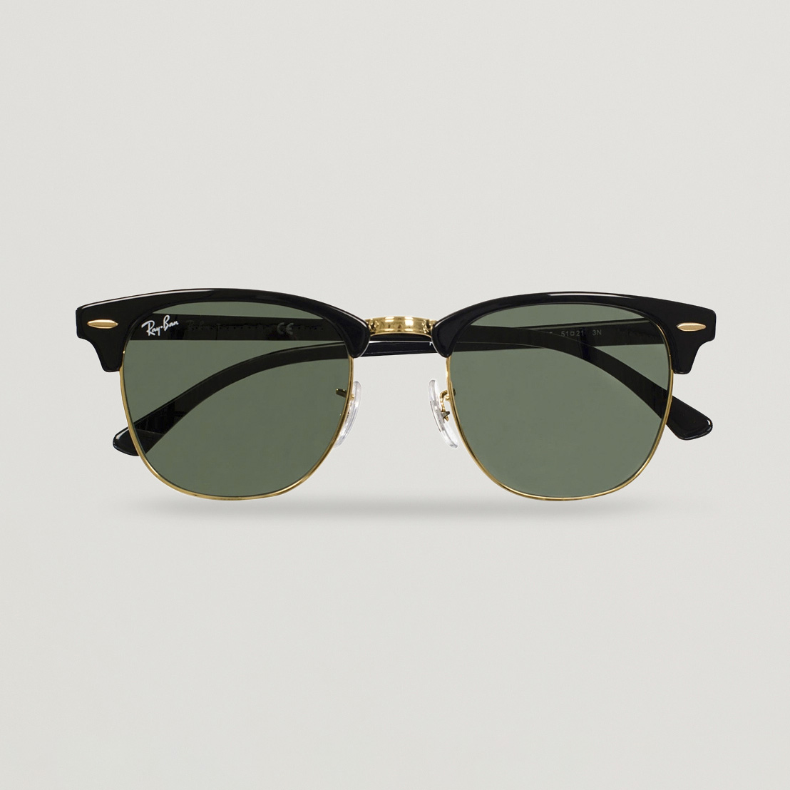 Ray-Ban Clubmaster Sunglasses Ebony/Crystal Green | Herr - Care of Carl