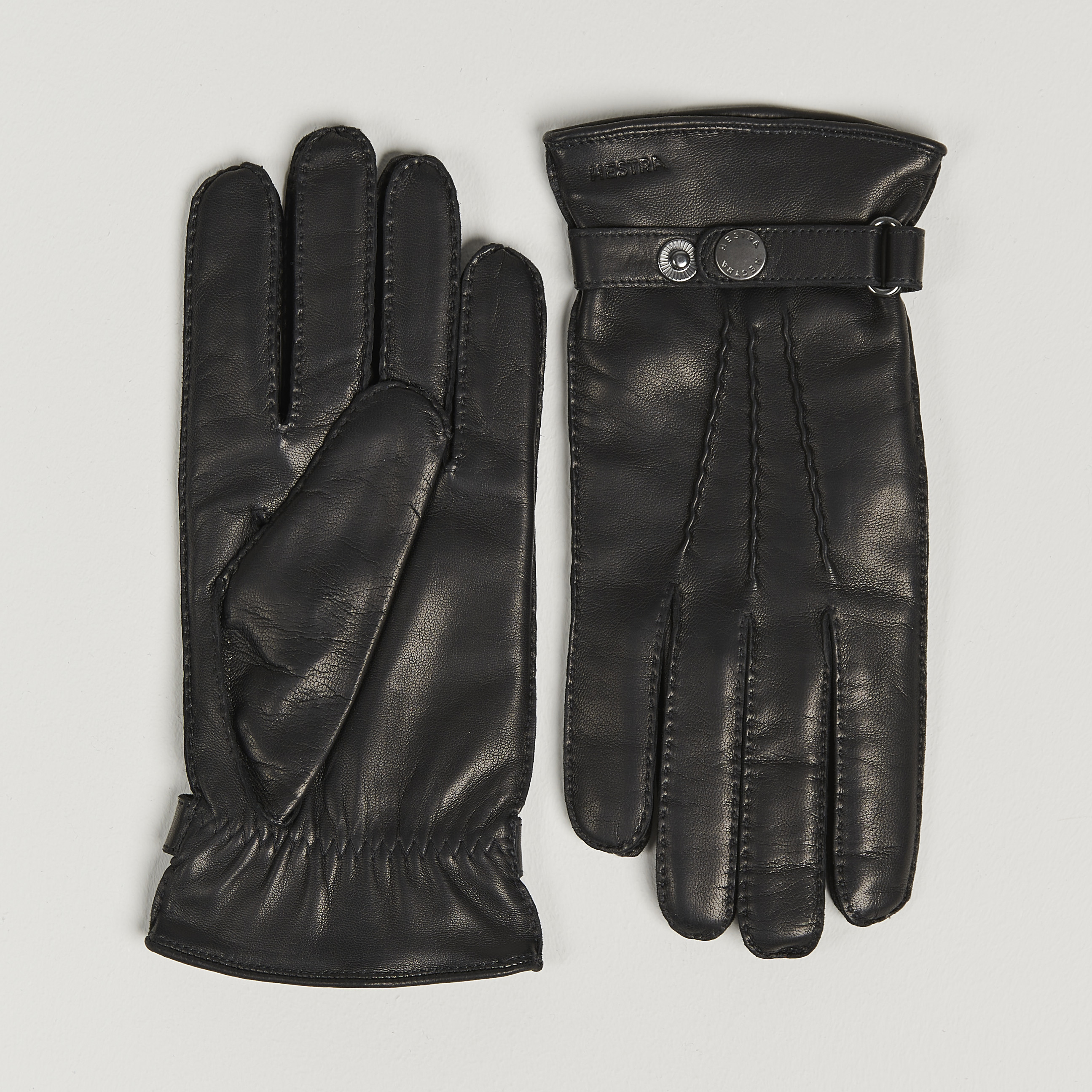 Hestra Jake Wool Lined Buckle Glove Black | Herr - Care of Carl
