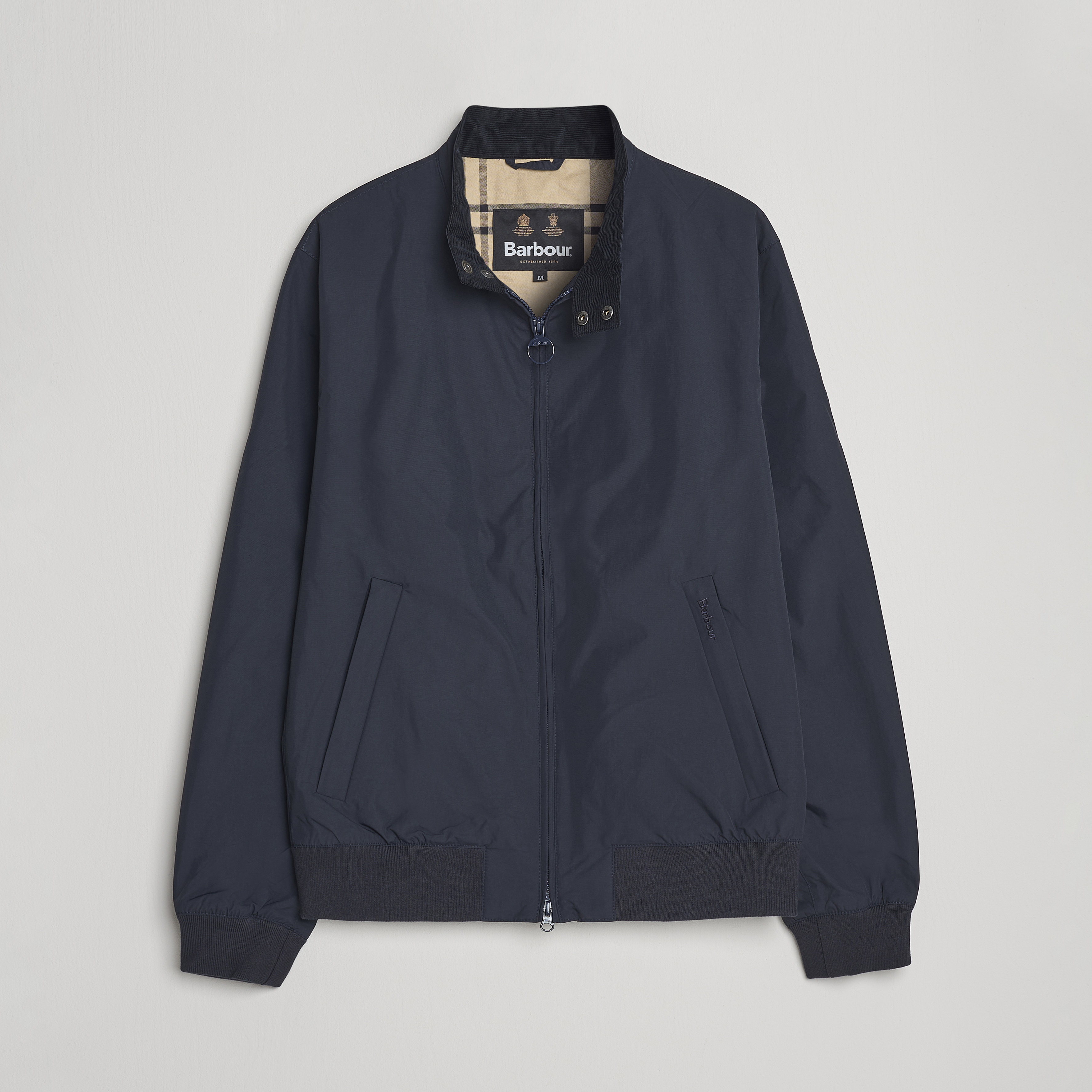 Barbour Lifestyle Royston Casual Harrington Jacket Navy | Herr - Care of Ca