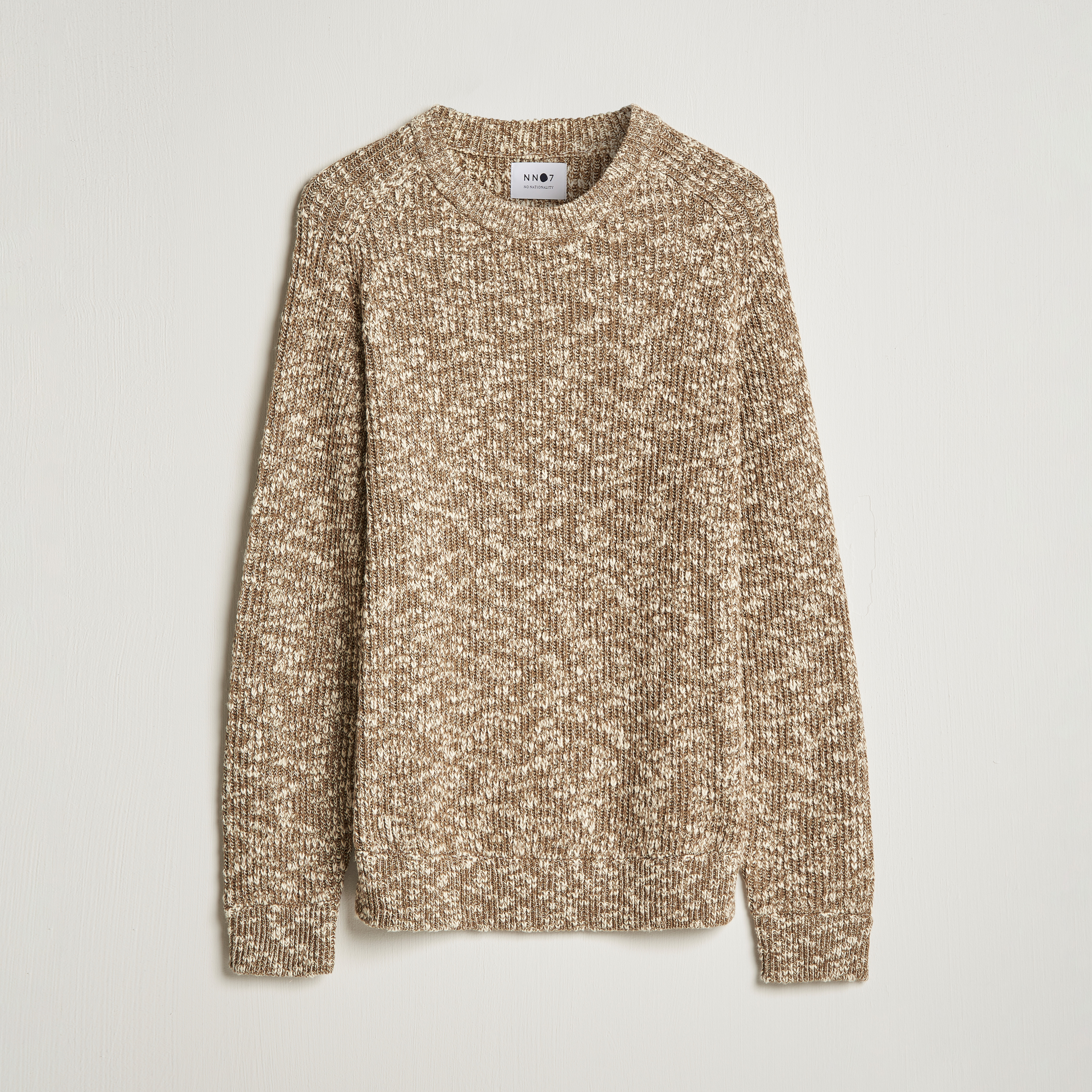 NN07 Jesse Cotton Knitted Sweater Pyramid Melange | Herr - Care of Carl