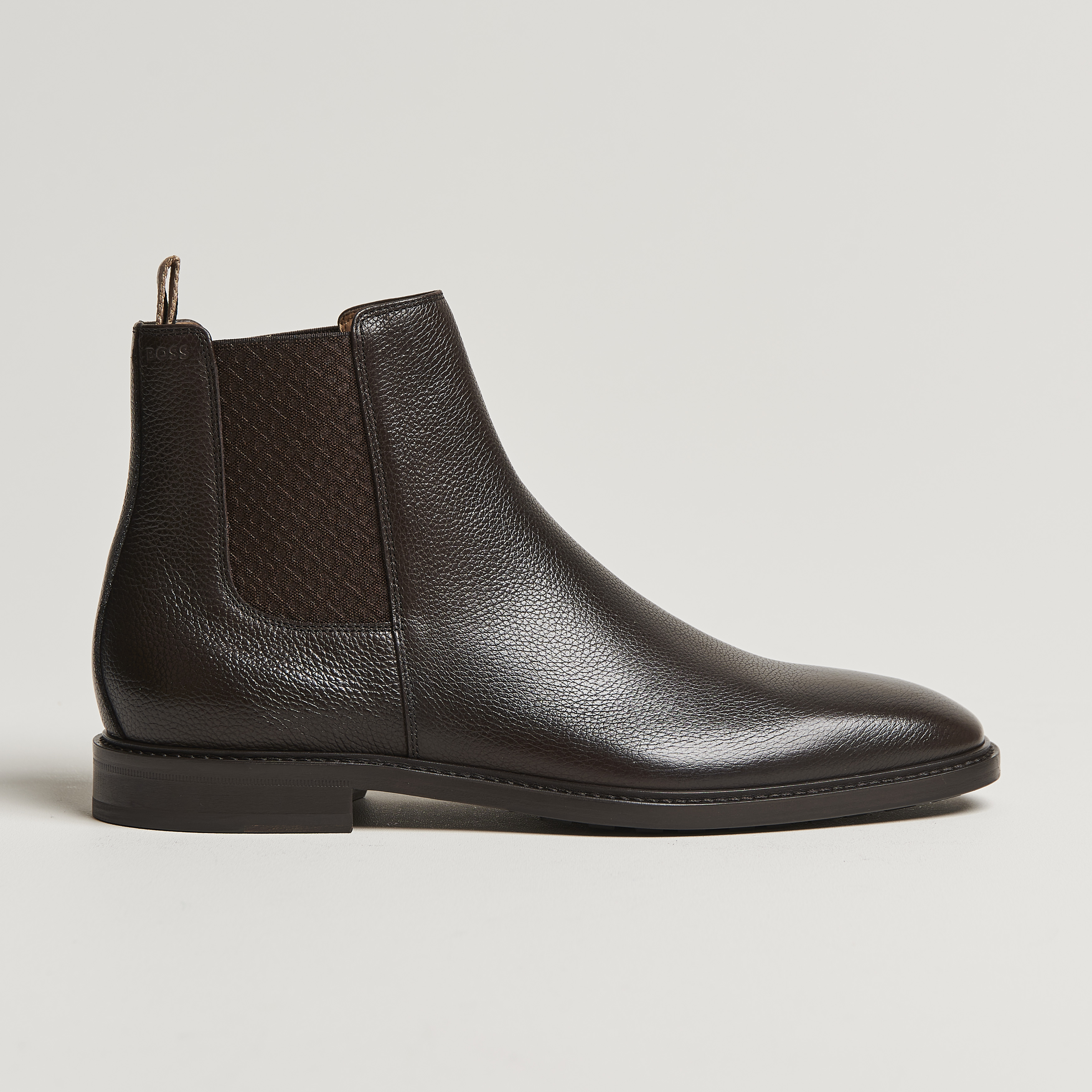 BOSS Lisbon Leather Chelsea Boots Dark Brown | Herr - Care of Carl