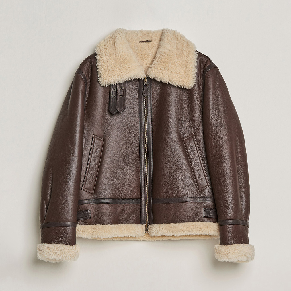 GANT The Shearling Jacket Rich Brown | Herr - Care of Carl