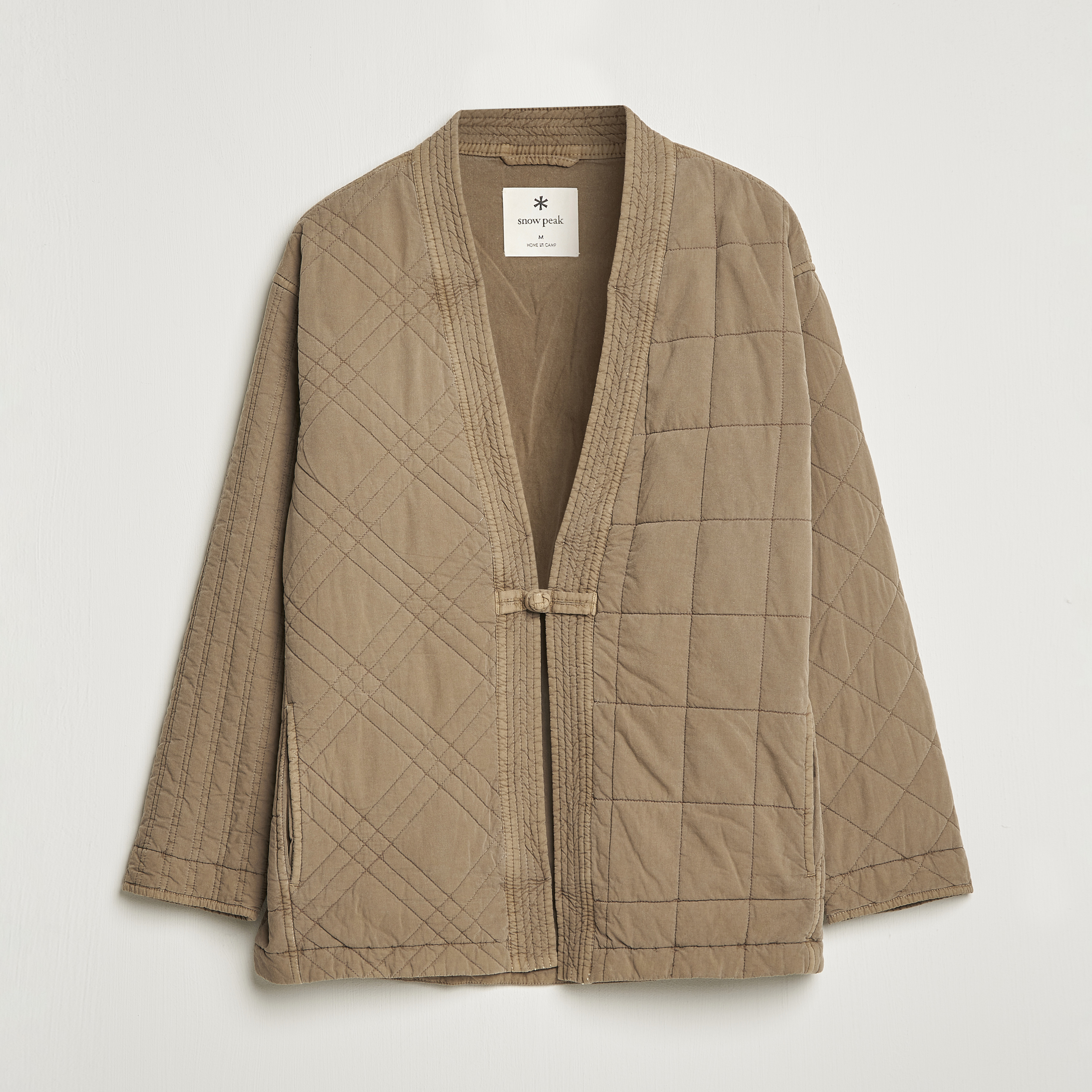 Snow Peak Patchwork Quilted Noragi Jacket Brown | Herr - Care of Carl