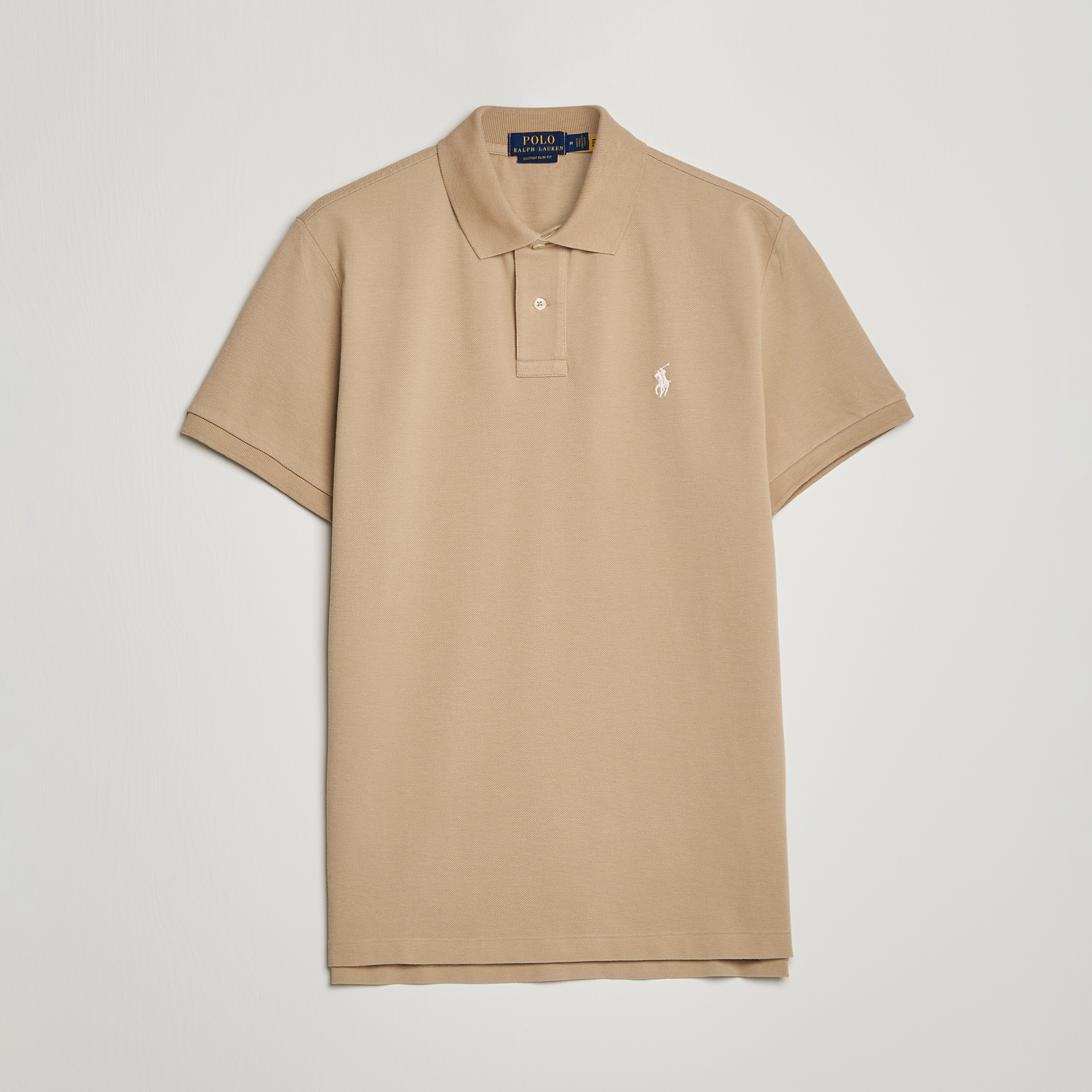 Polo Ralph Lauren Custom Slim Fit Polo Coastal Beige | Herr - Care of Carl
