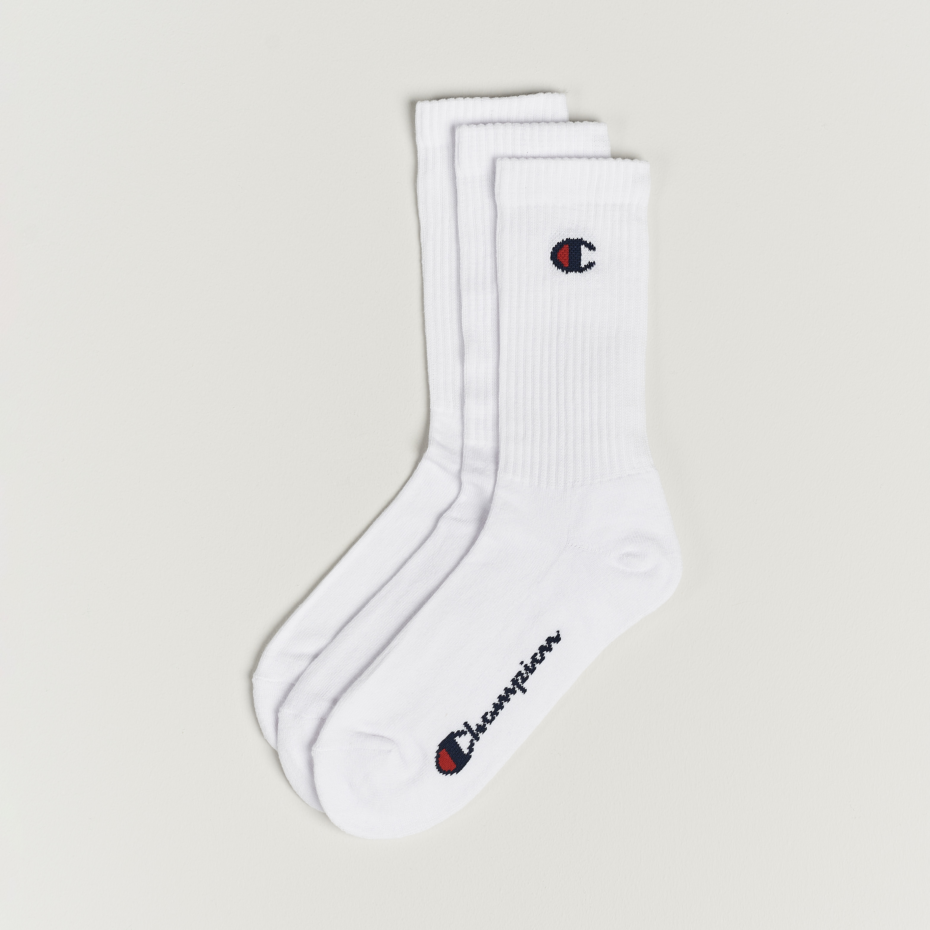 Champion 3-Pack Crew Socks White | Herr - Care of Carl