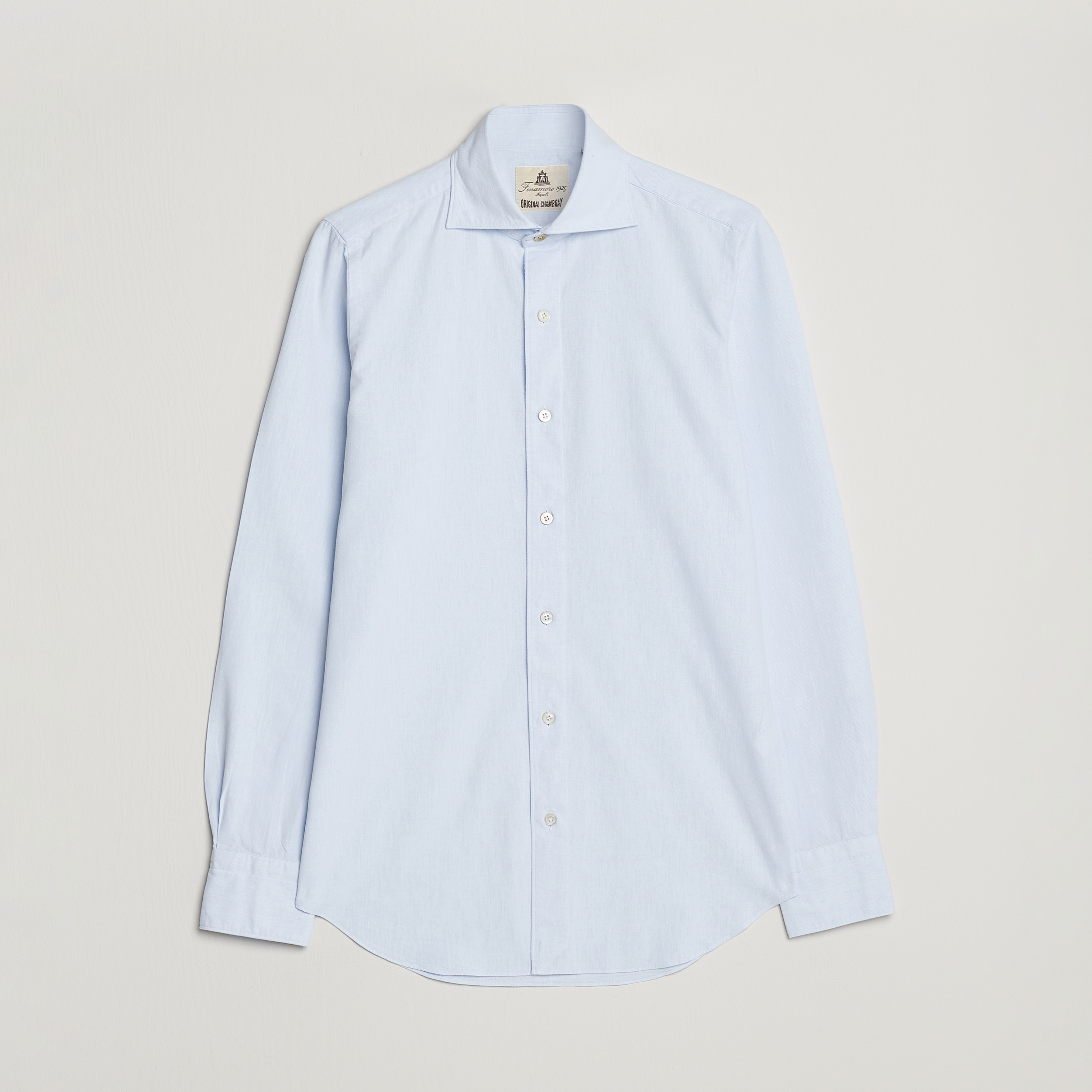 Finamore Napoli Tokyo Slim Chambray Shirt Light Blue | Herr - Care of Carl