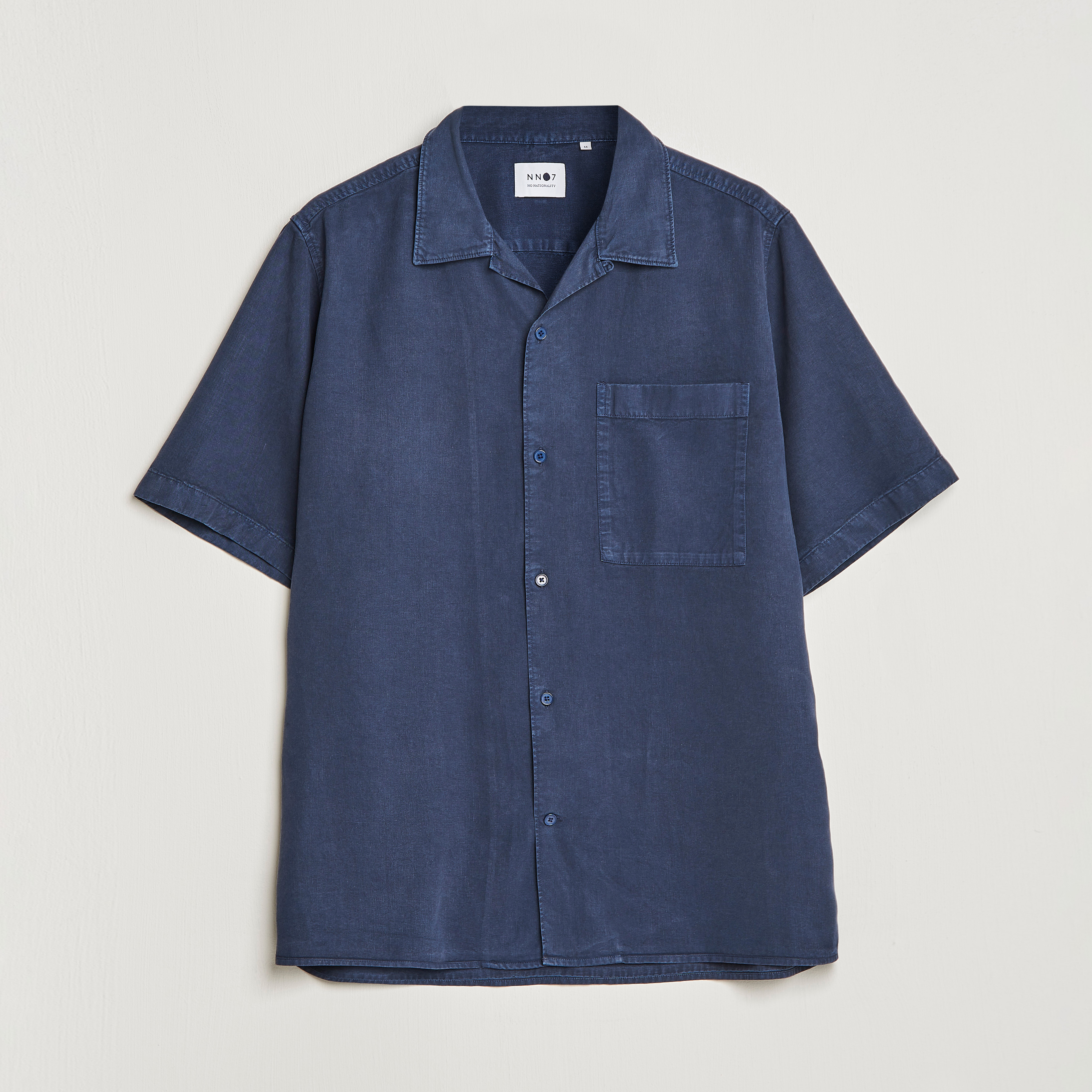 NN07 Julio Tencel Resort Collar Shirt Sargasso Sea | Herr - Care of Carl