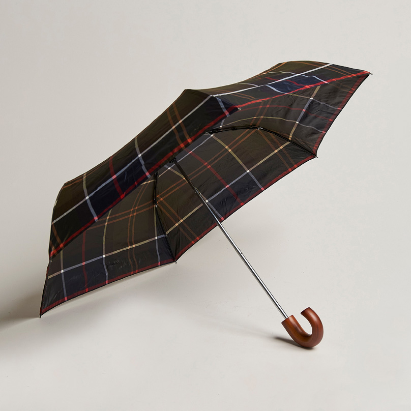Barbour Lifestyle Telescopic Tartan Umbrella Classic | Herr - Care of Carl