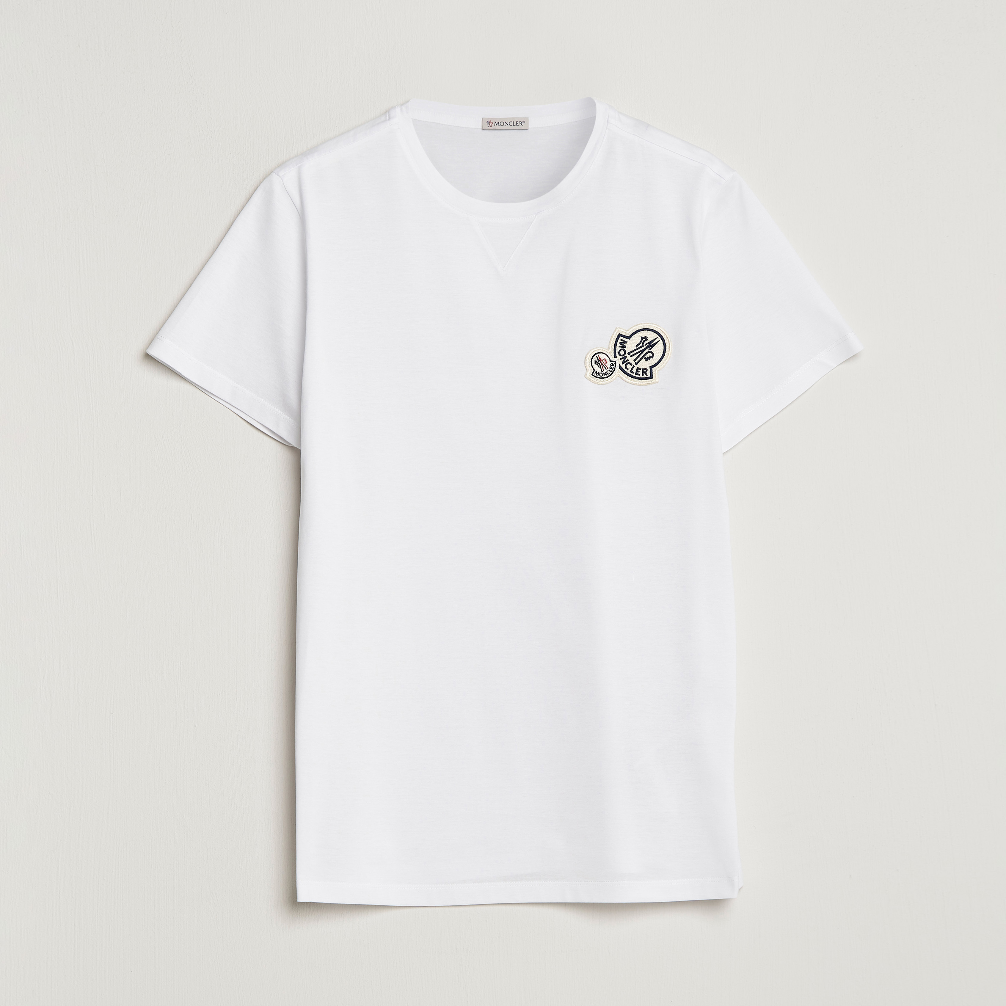 Moncler Double Logo T-Shirt White | Herr - Care of Carl