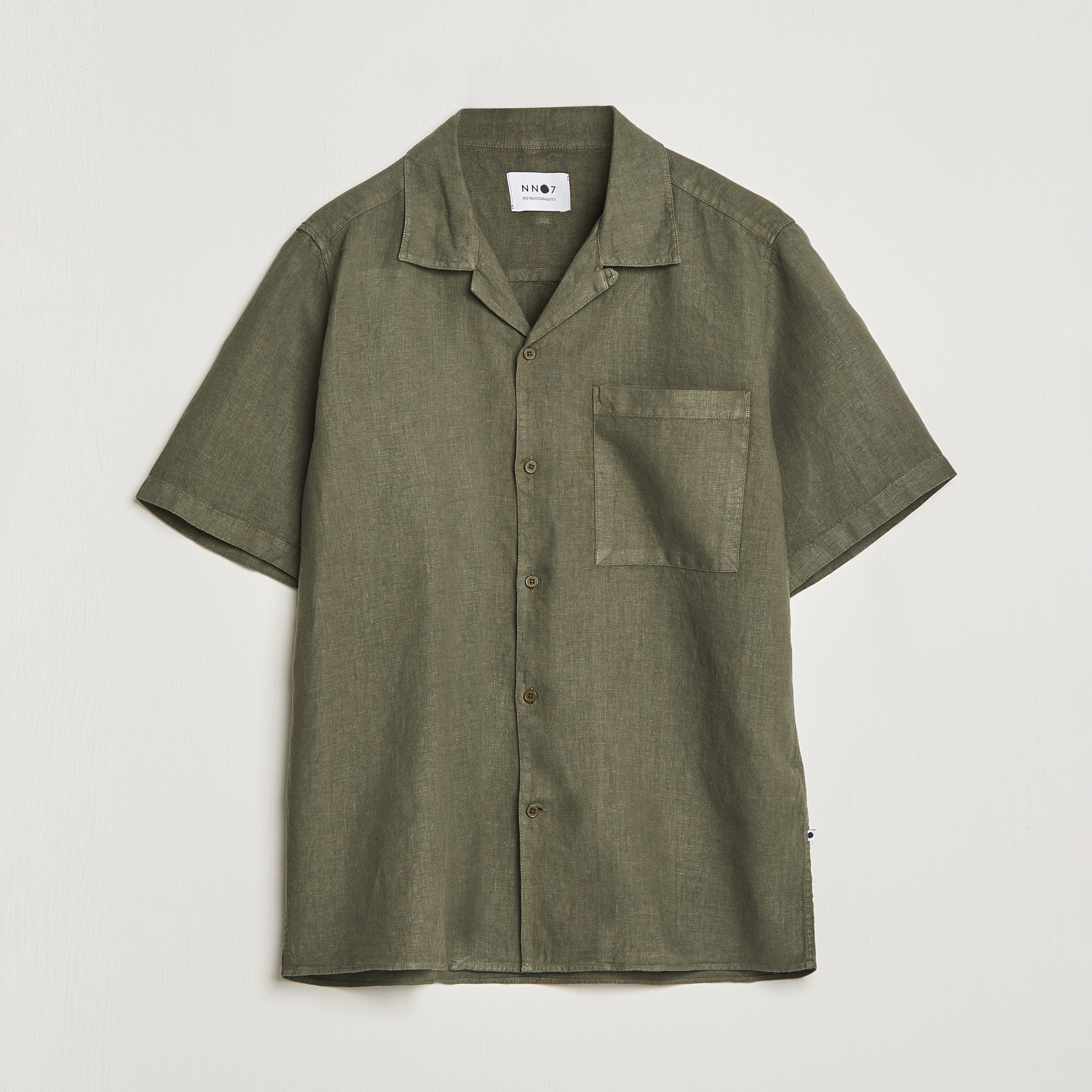 NN07 Julio Linen Resort Shirt Army | Herr - Care of Carl