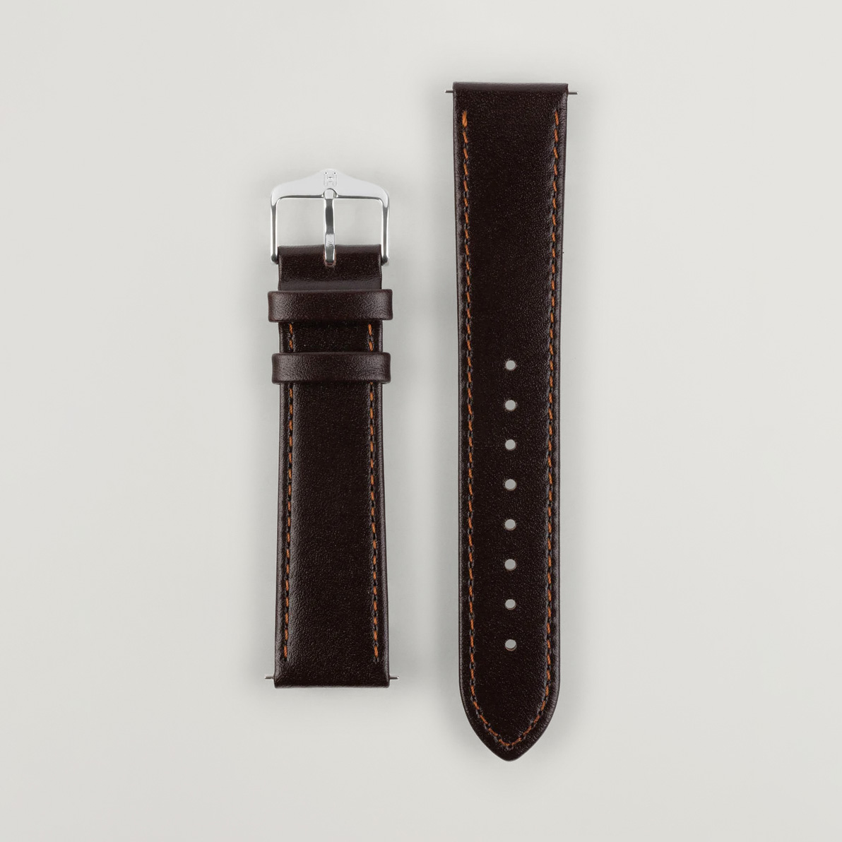 HIRSCH Osiris Calf Leather Watch Strap Brown | Herr - Care of Carl