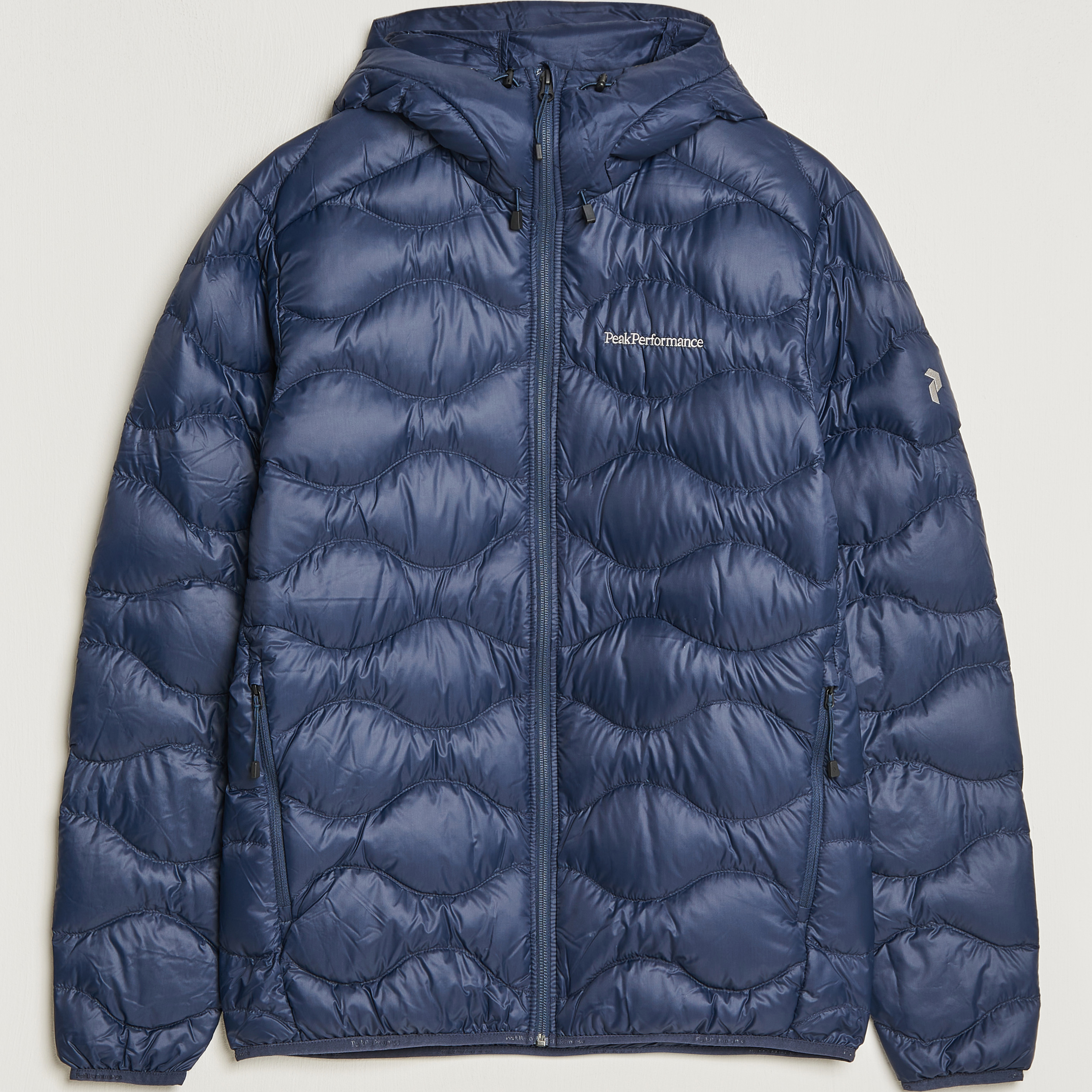 Peak Performance Helium Down Hooded Jacket Blue Shadow | Herr - Care of Car