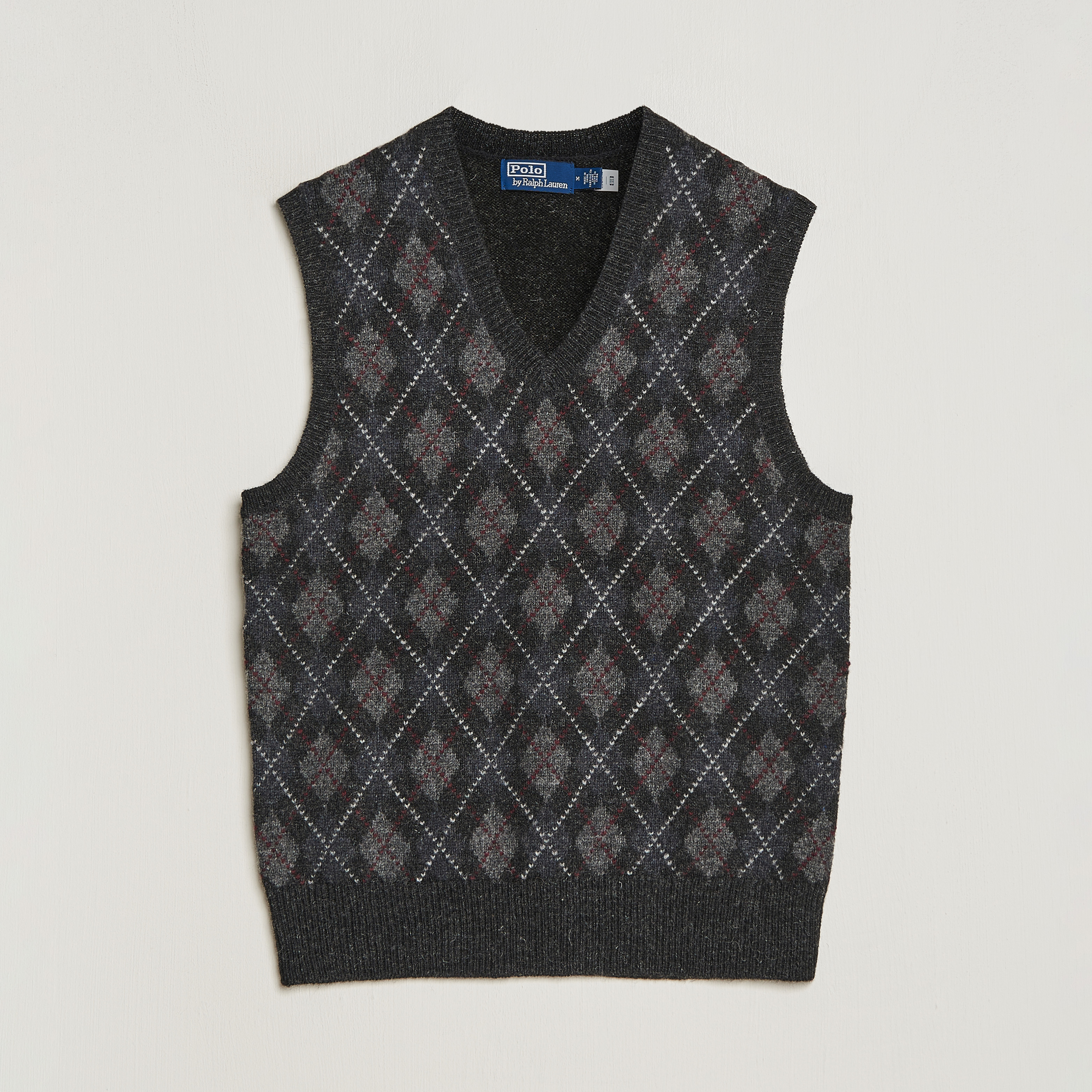 Polo Ralph Lauren Wool Argyle Slipover Charcoal | Herr - Care of Carl