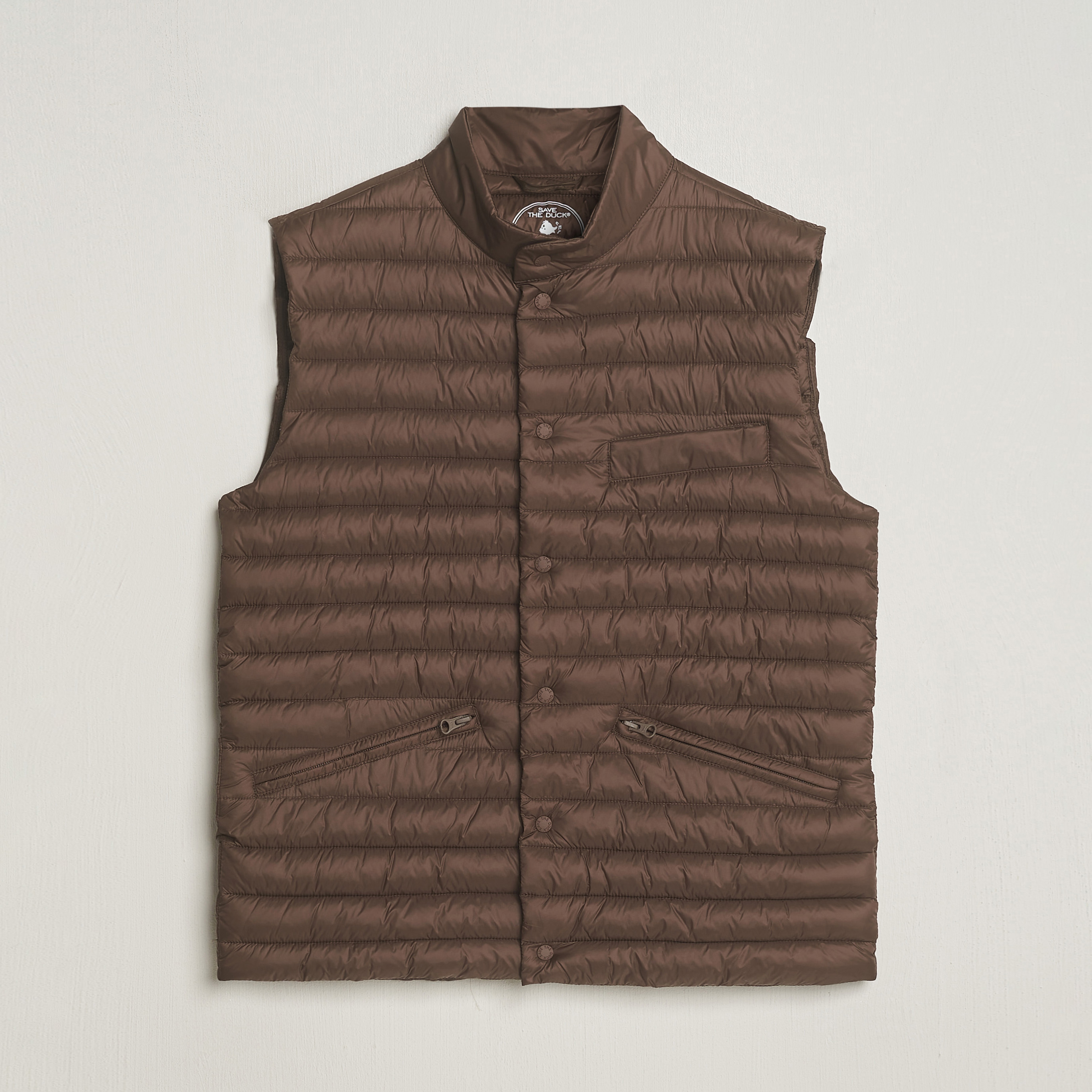 Save The Duck Aiko Lightweigt Padded Vest Soil Brown | Herr - Care of Carl