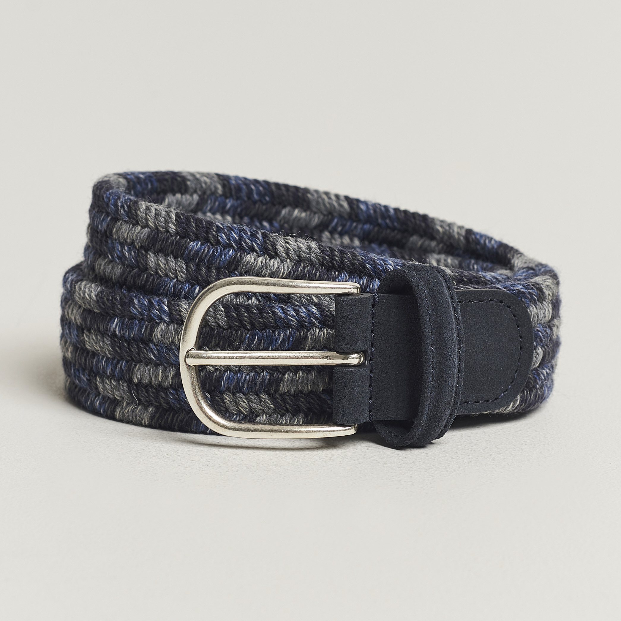 Anderson's Braided Wool Belt Navy Multi | Herr - Care of Carl
