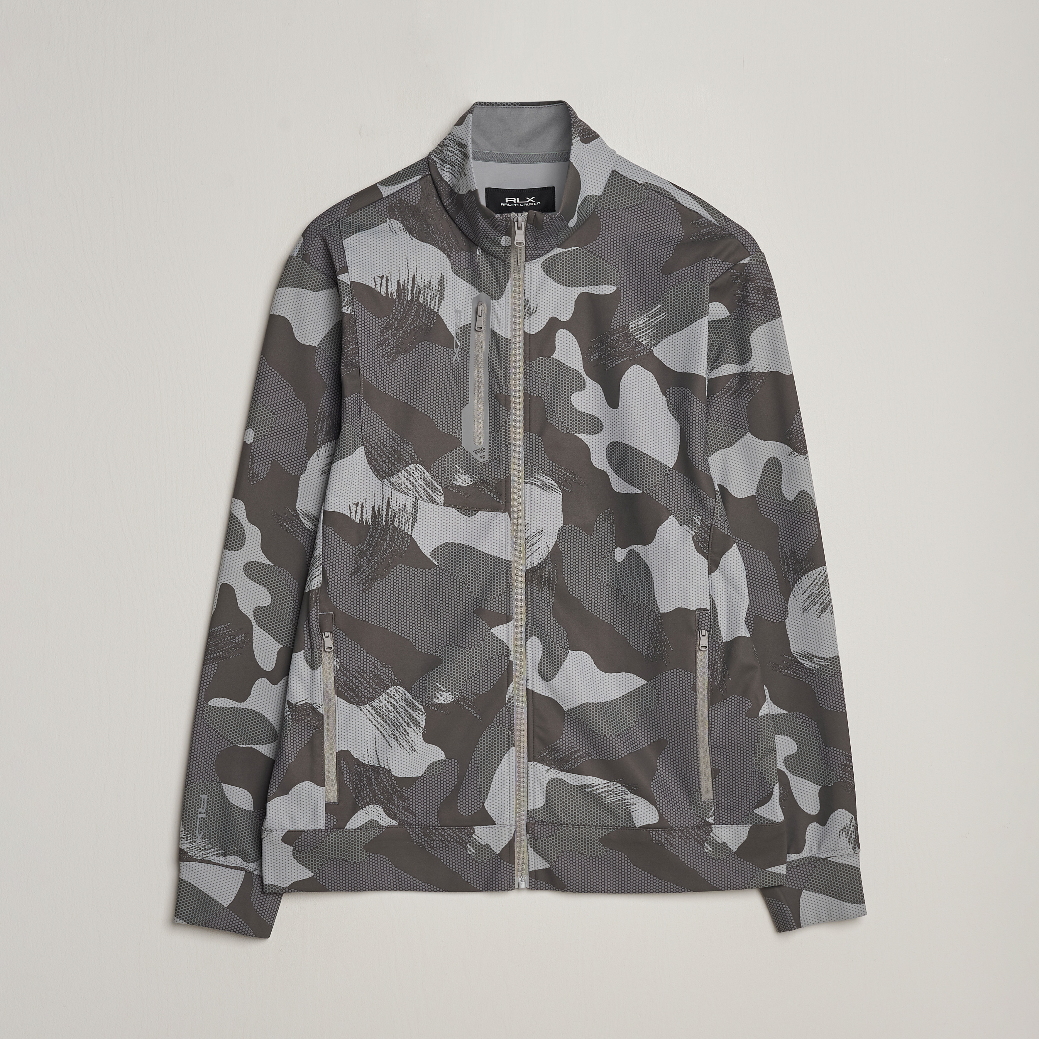 RLX Ralph Lauren Warp Tech Jersey Camo Full Zip Grey | Herr - Care of Carl