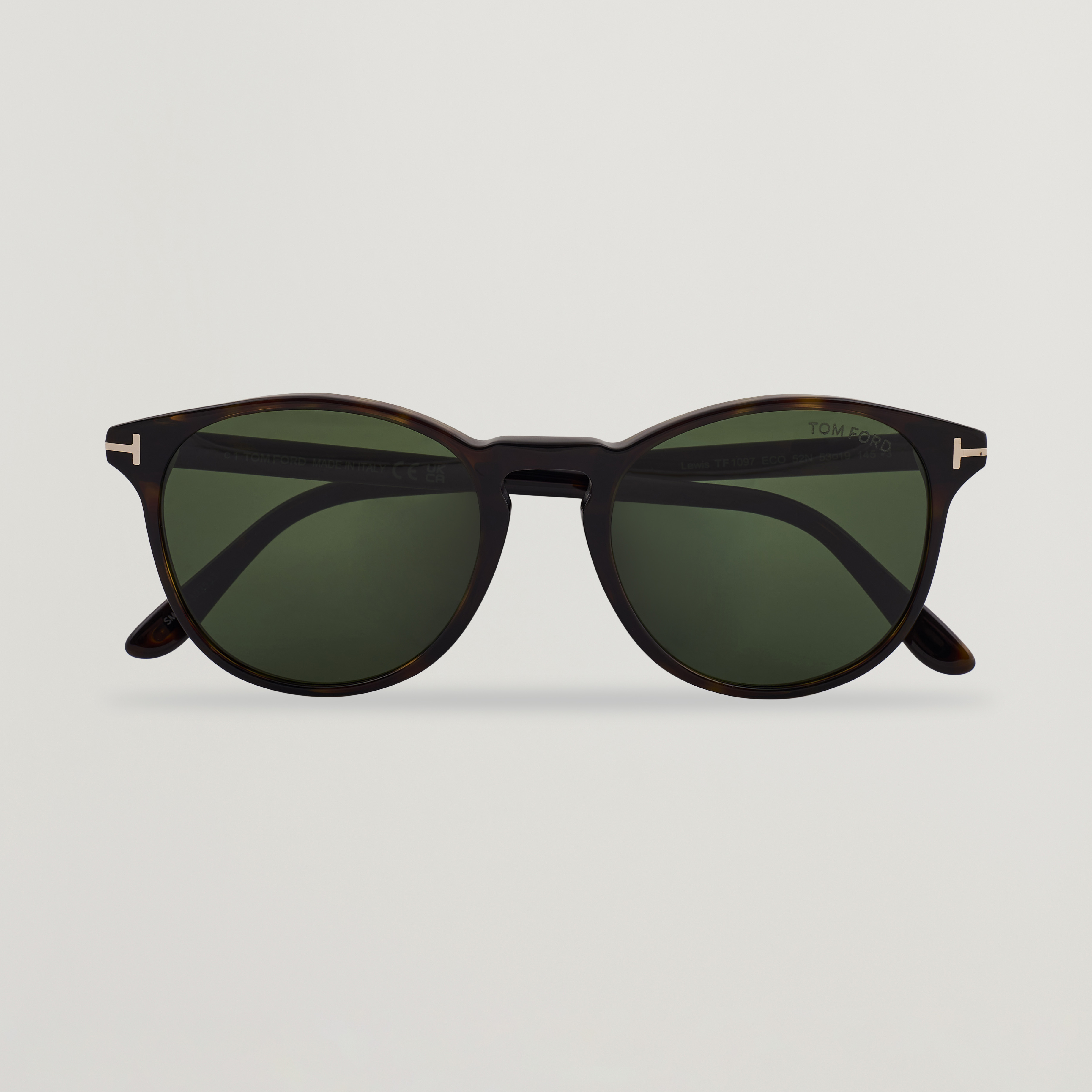 Tom Ford Lewis FT1097 Sunglasses Dark Havana/Green | Herr - Care of Carl