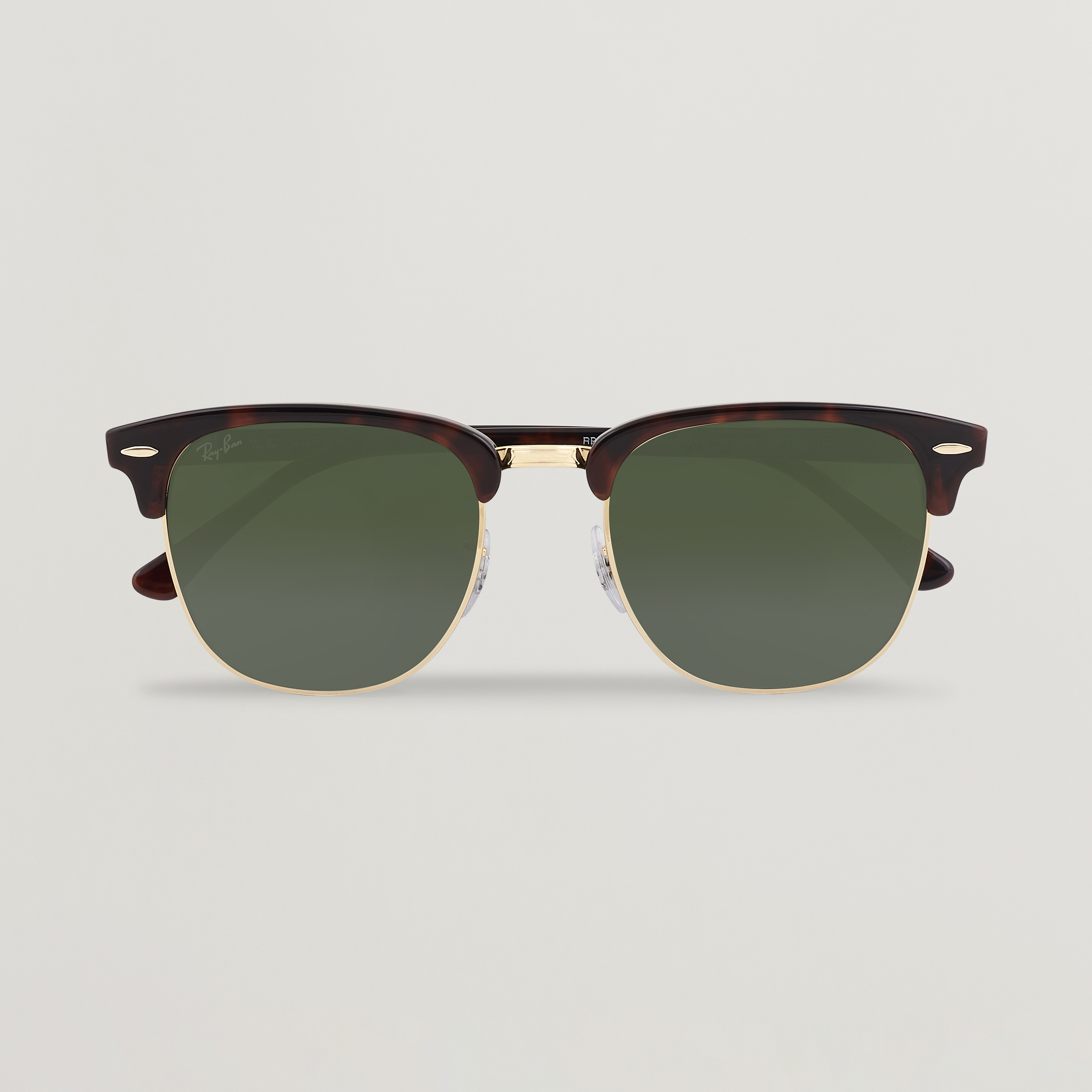 Ray-Ban Clubmaster Sunglasses Mock Tortoise/Crystal Green | Herr - Care of