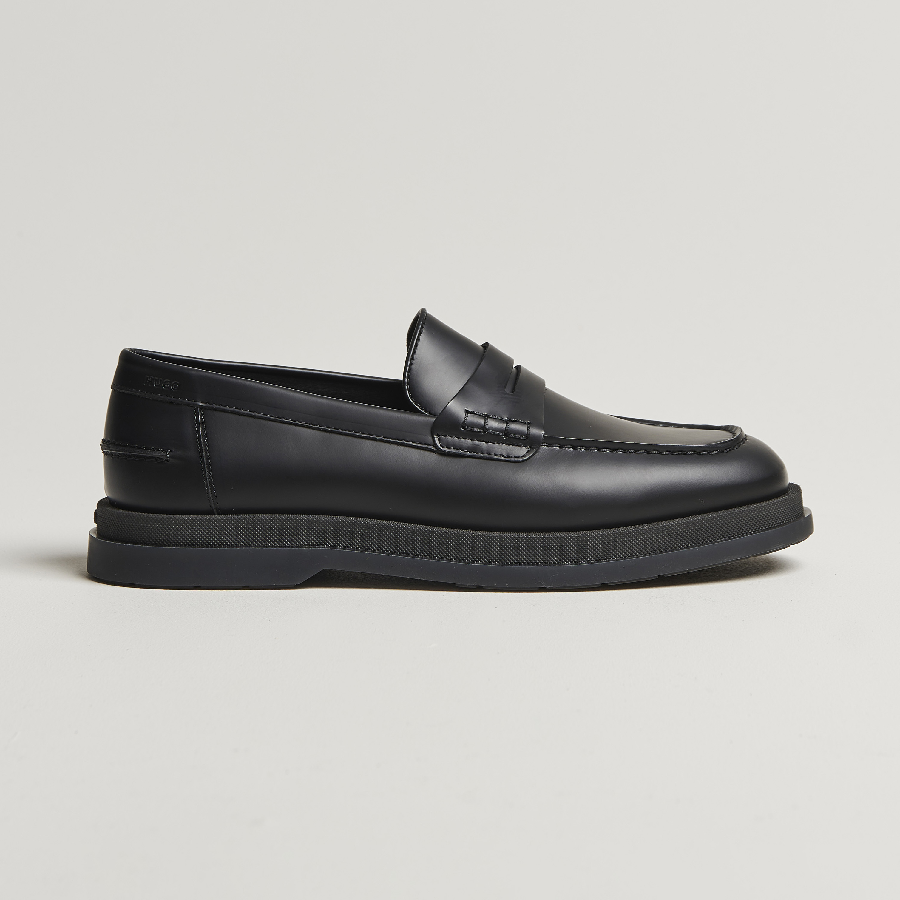 HUGO Chaol Leather Loafer Black | Herr - Care of Carl