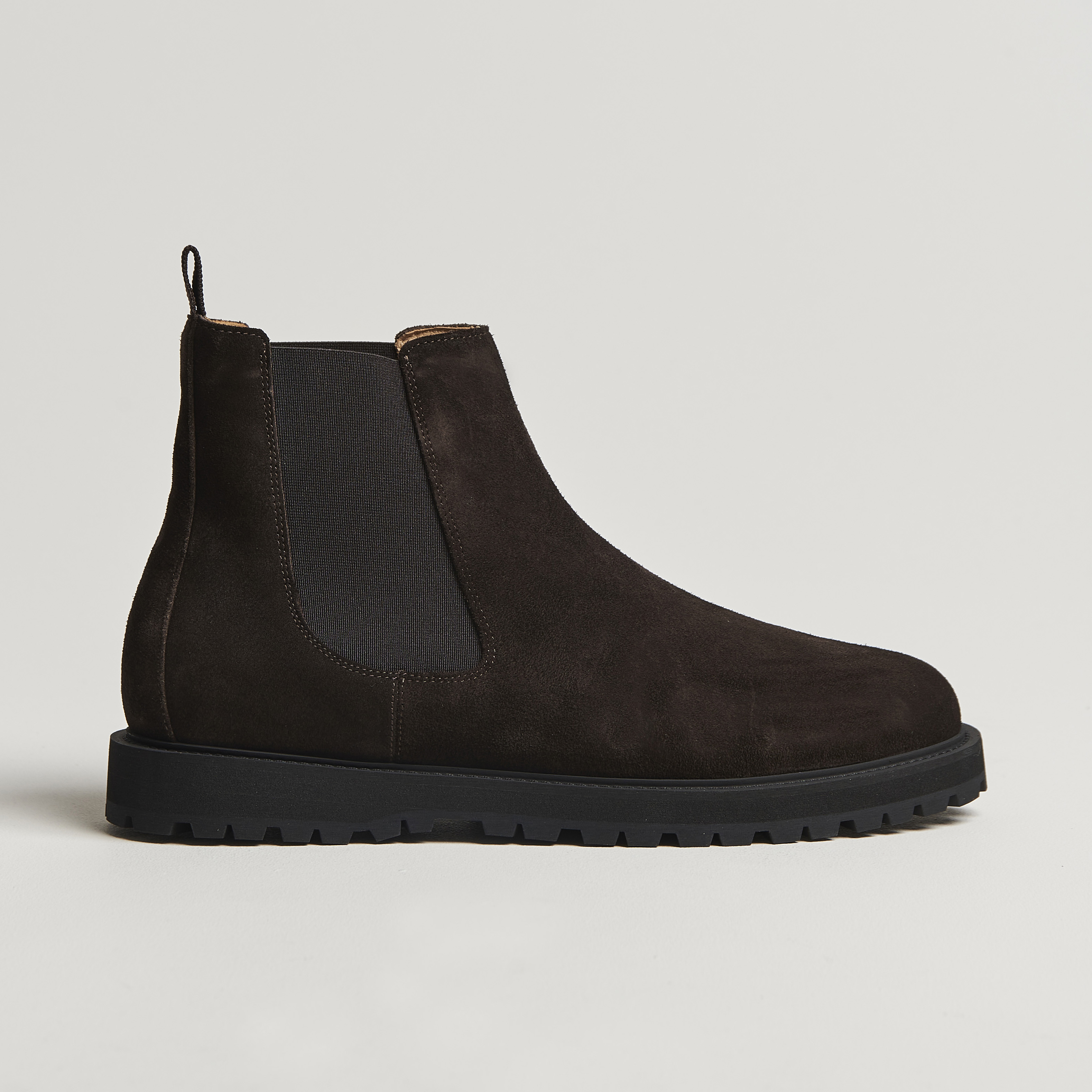 CQP Crest Suede Chelsea Boot Dark Brown | Herr - Care of Carl