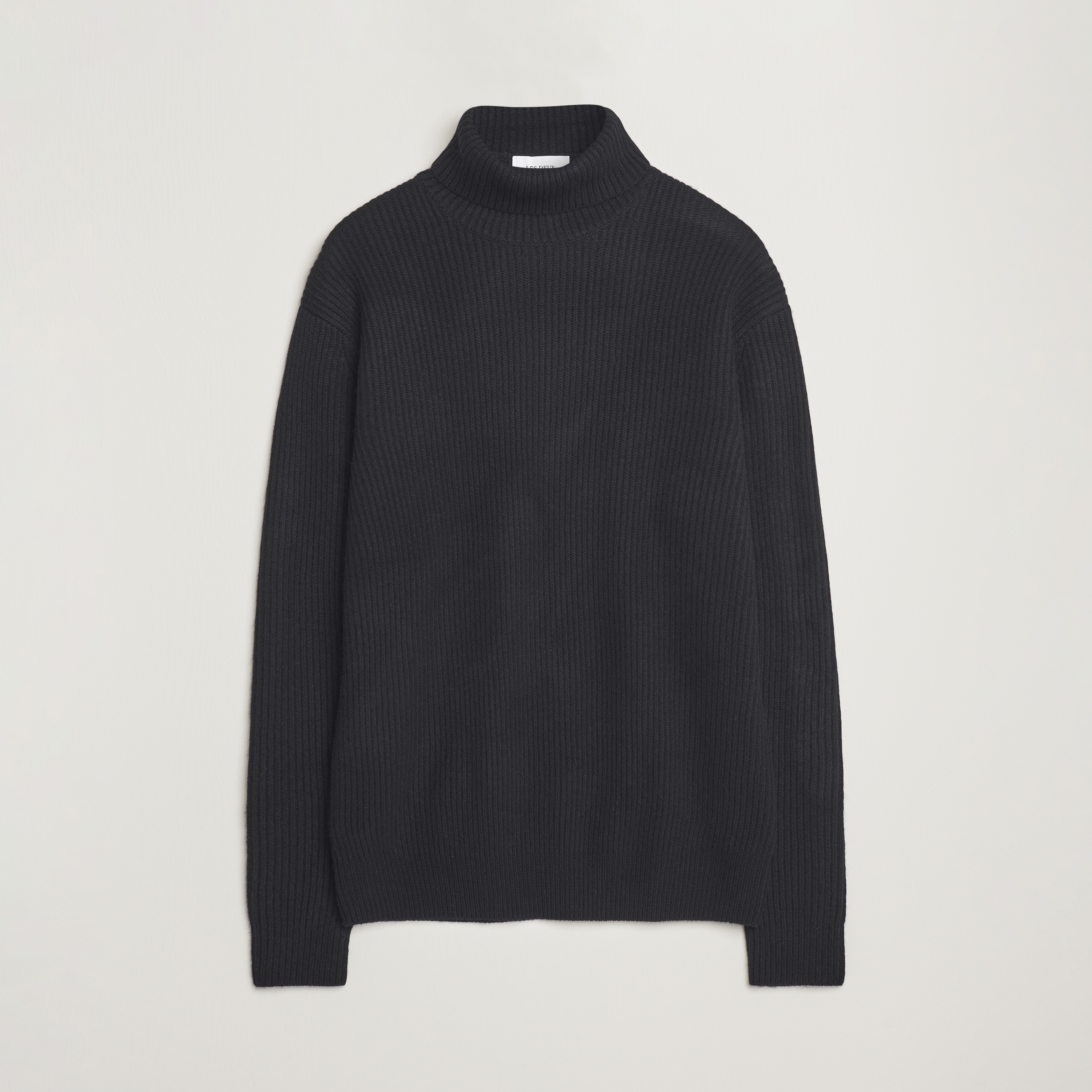 Les Deux Eddie Wool Rib Rollneck Black | Herr - Care of Carl