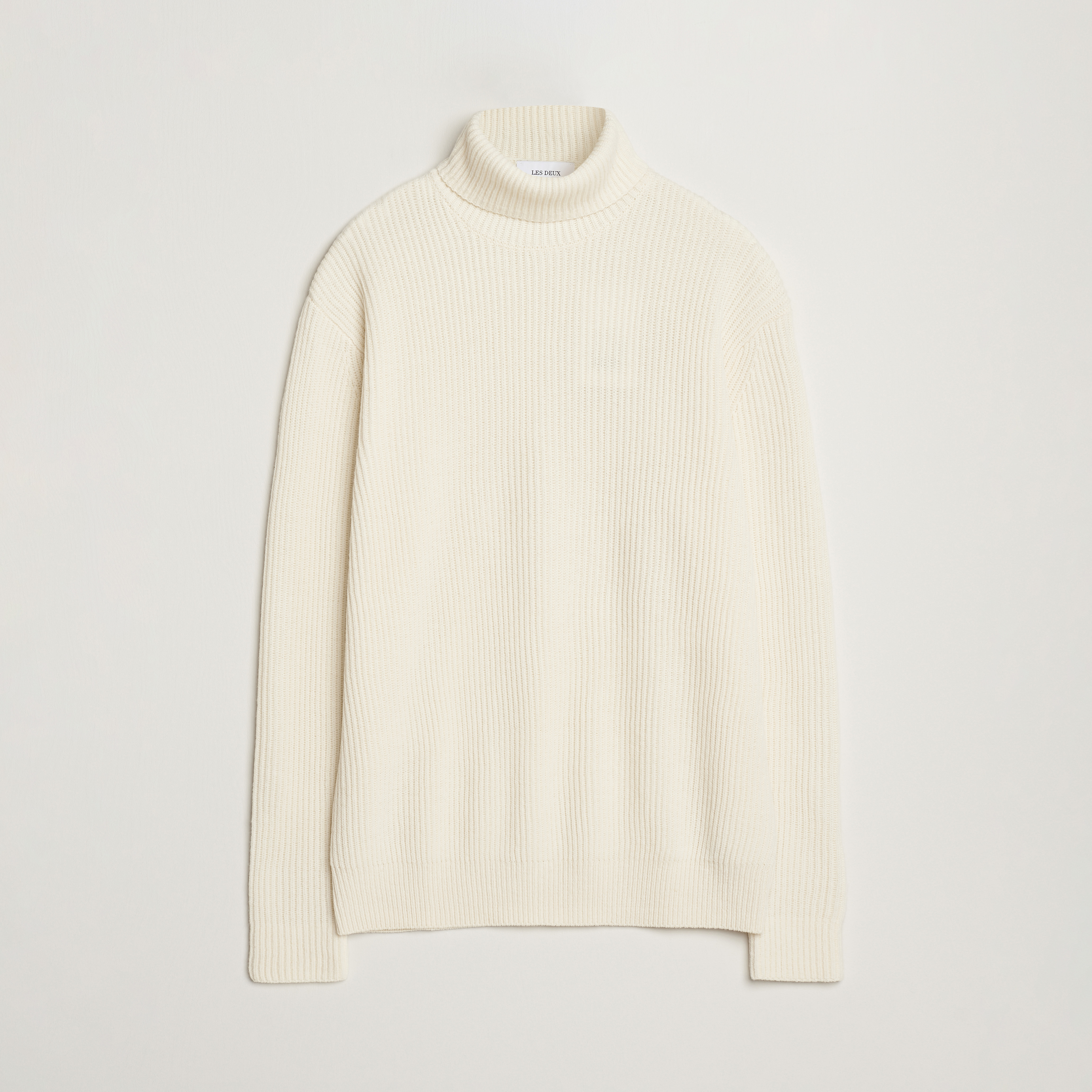 Les Deux Eddie Wool Rib Rollneck Ivory | Herr - Care of Carl