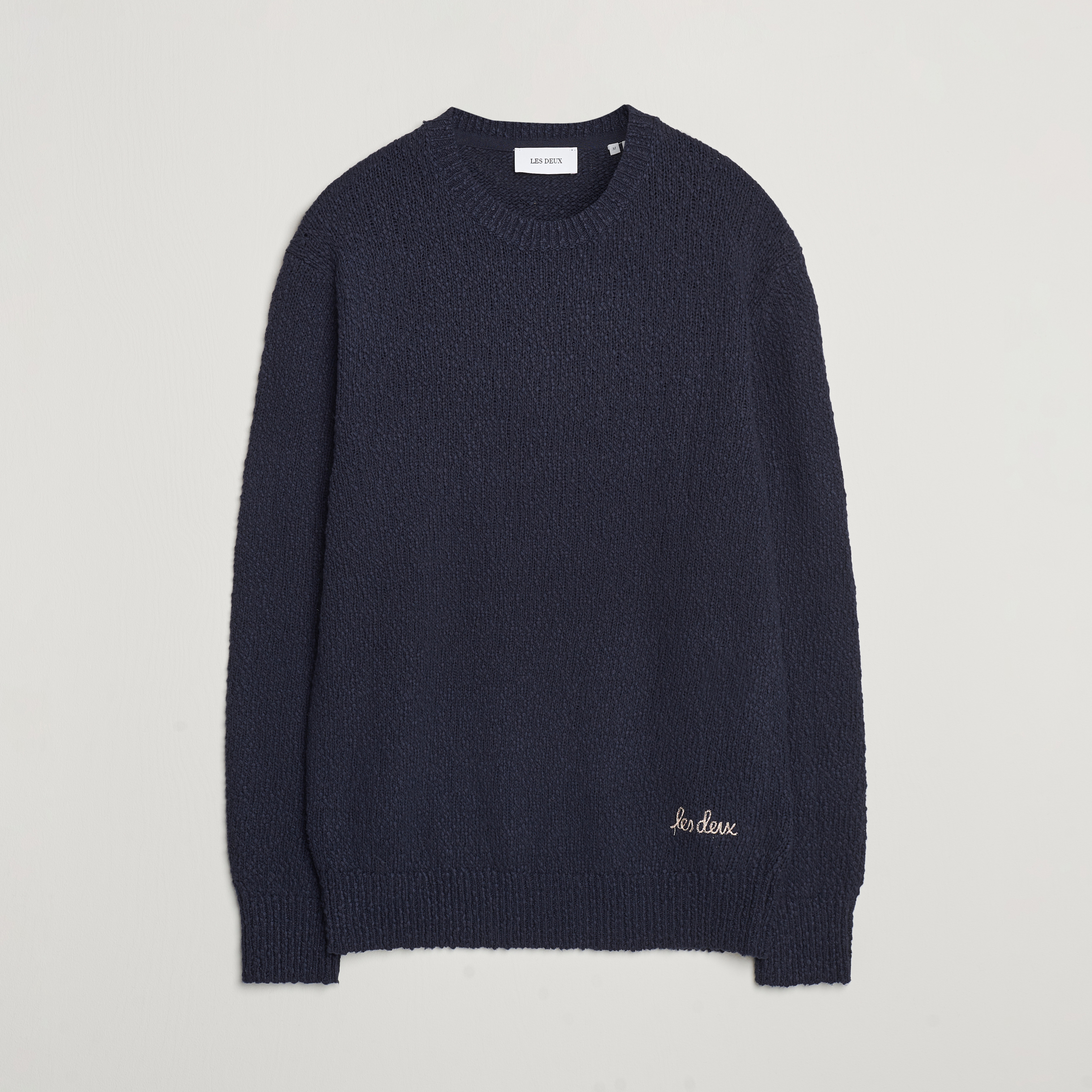 Les Deux Errol Cotton Roundneck Dark Navy | Herr - Care of Carl