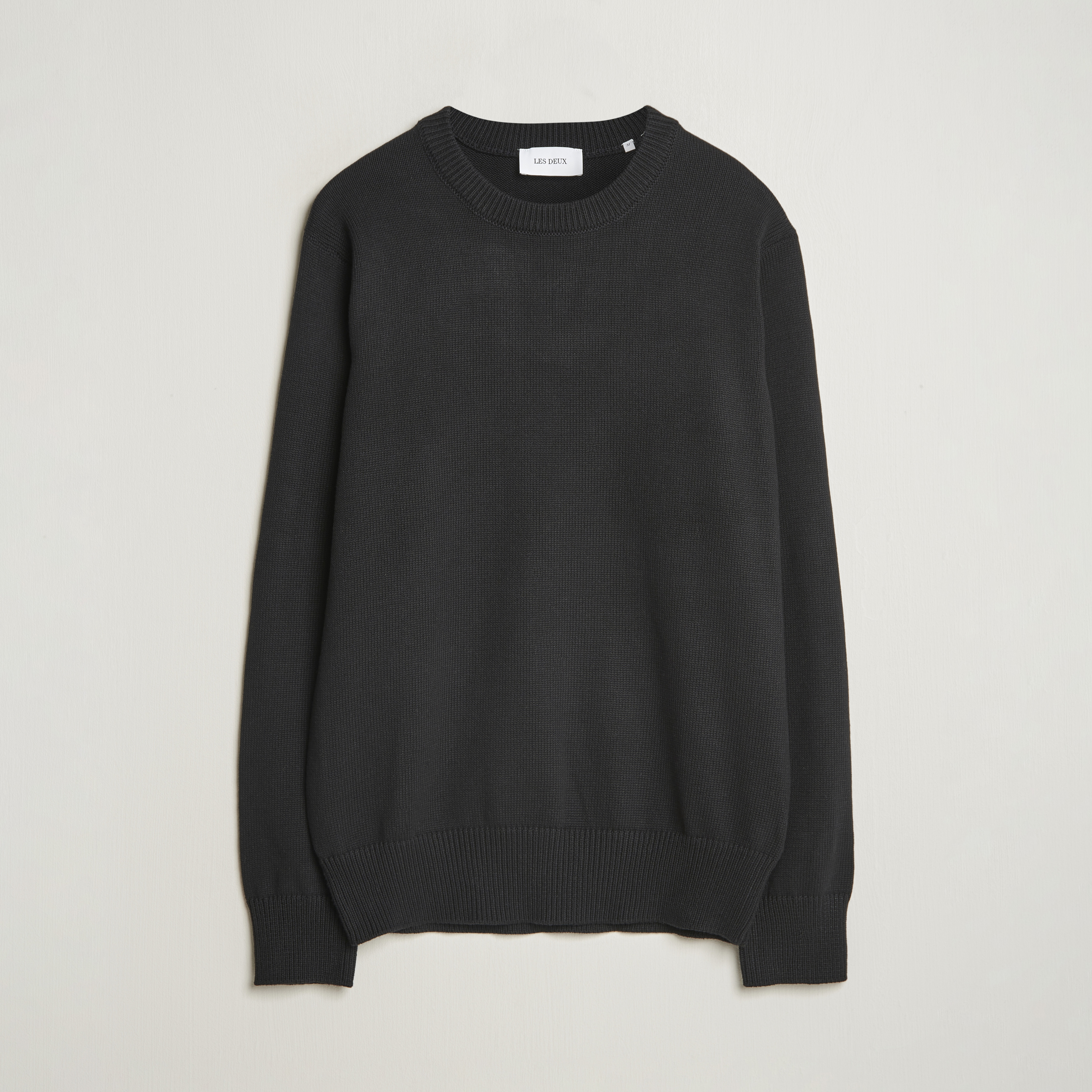 Les Deux Gary Cotton Knit 2.0 Black | Herr - Care of Carl
