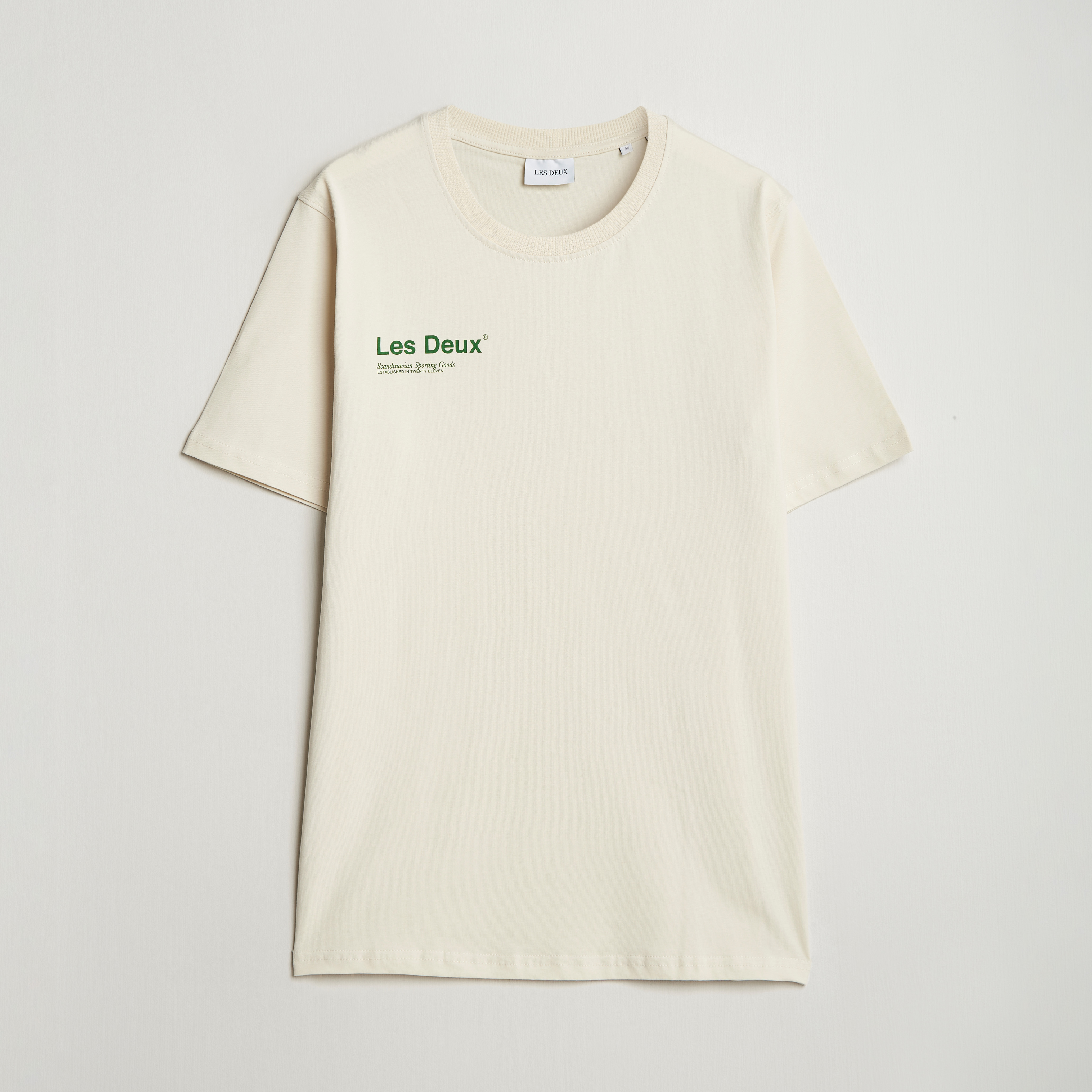 Les Deux Brody Printed T-shirt 2.0 Ivory | Herr - Care of Carl