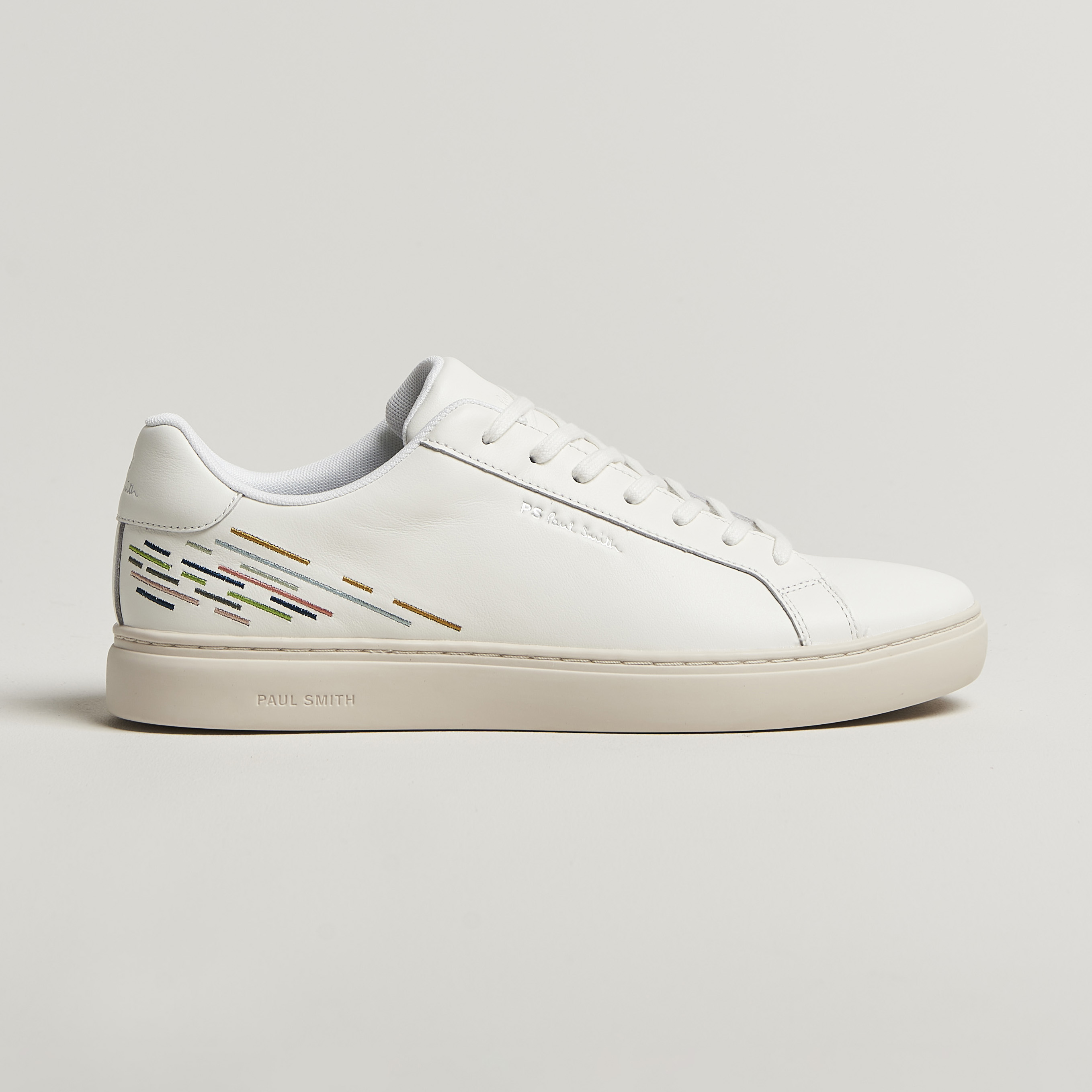 PS Paul Smith Rex Embroidered Leather Sneaker White | Herr - Care of Carl