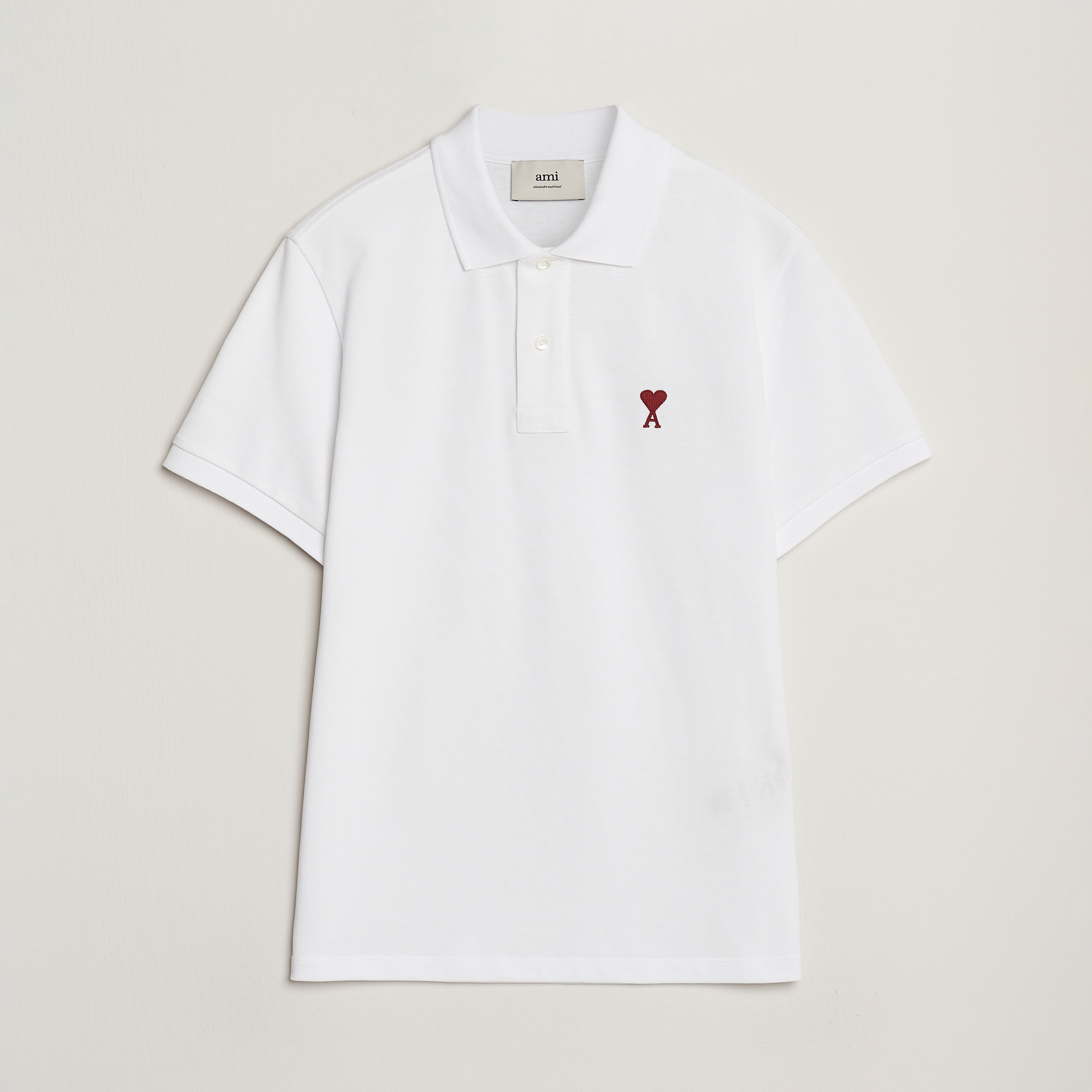 AMI Heart Logo Polo White | Herr - Care of Carl