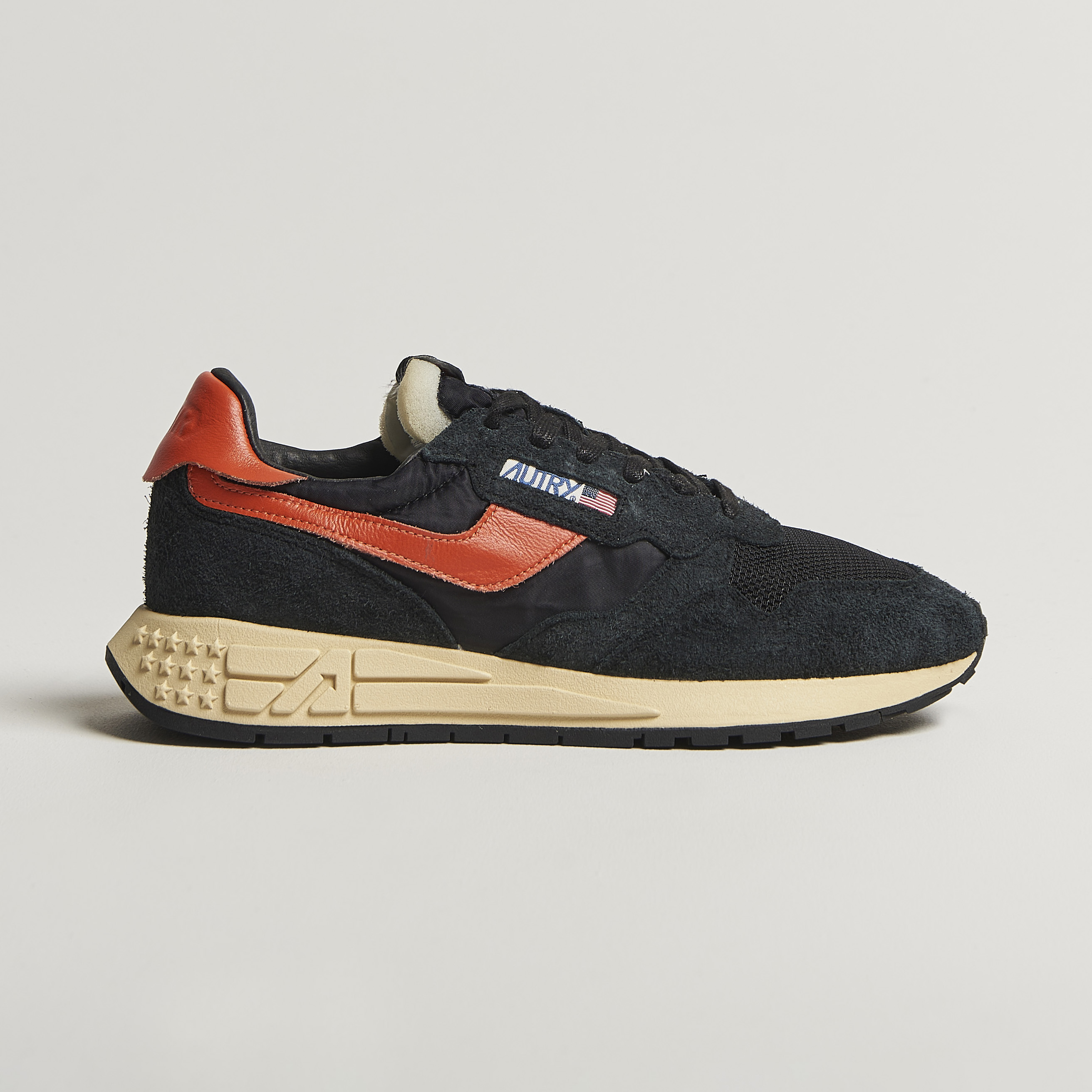 Autry Reelwind Running Sneaker Black/Orange | Herr - Care of Carl