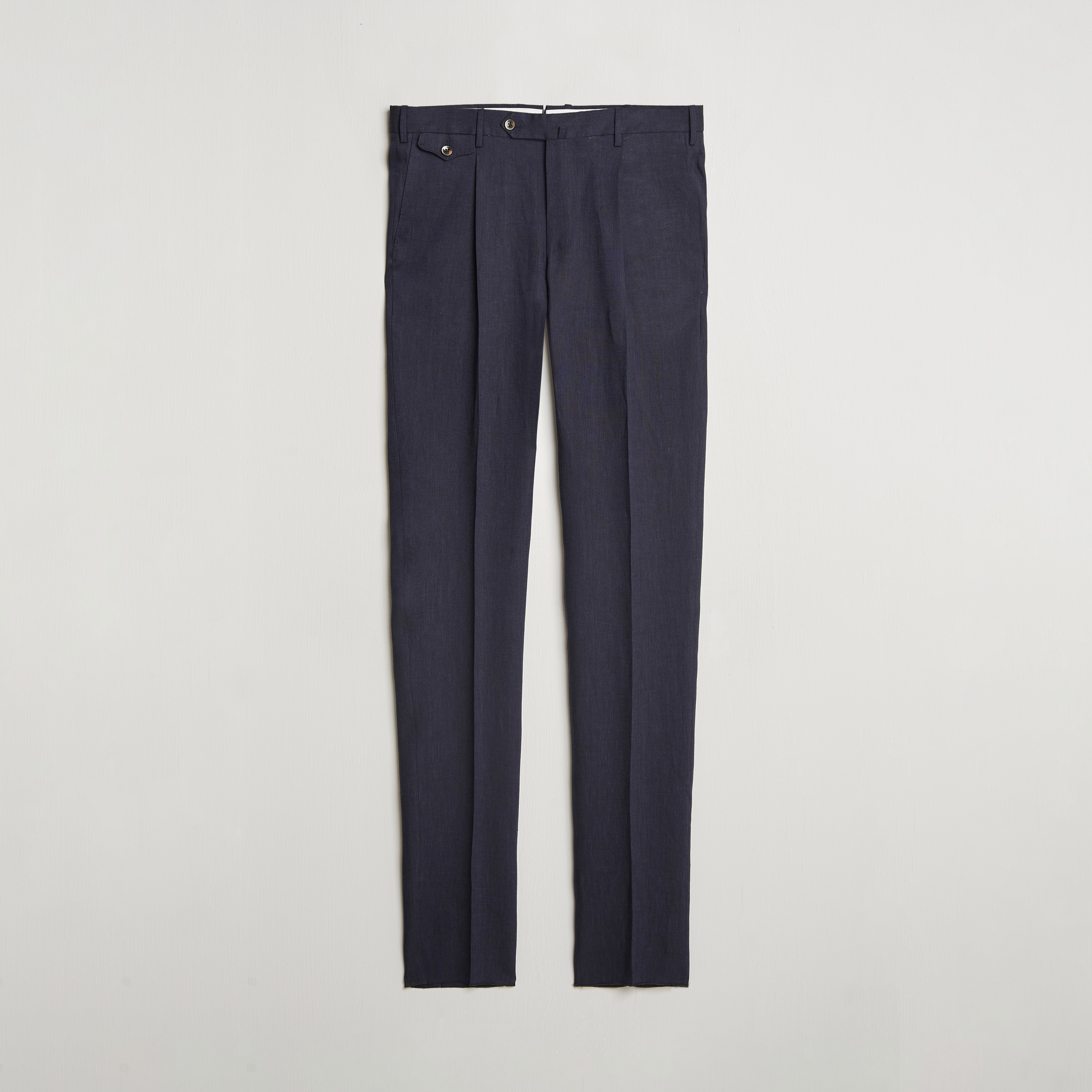 PT01 Gentleman Fit Linen Trousers Navy | Herr - Care of Carl