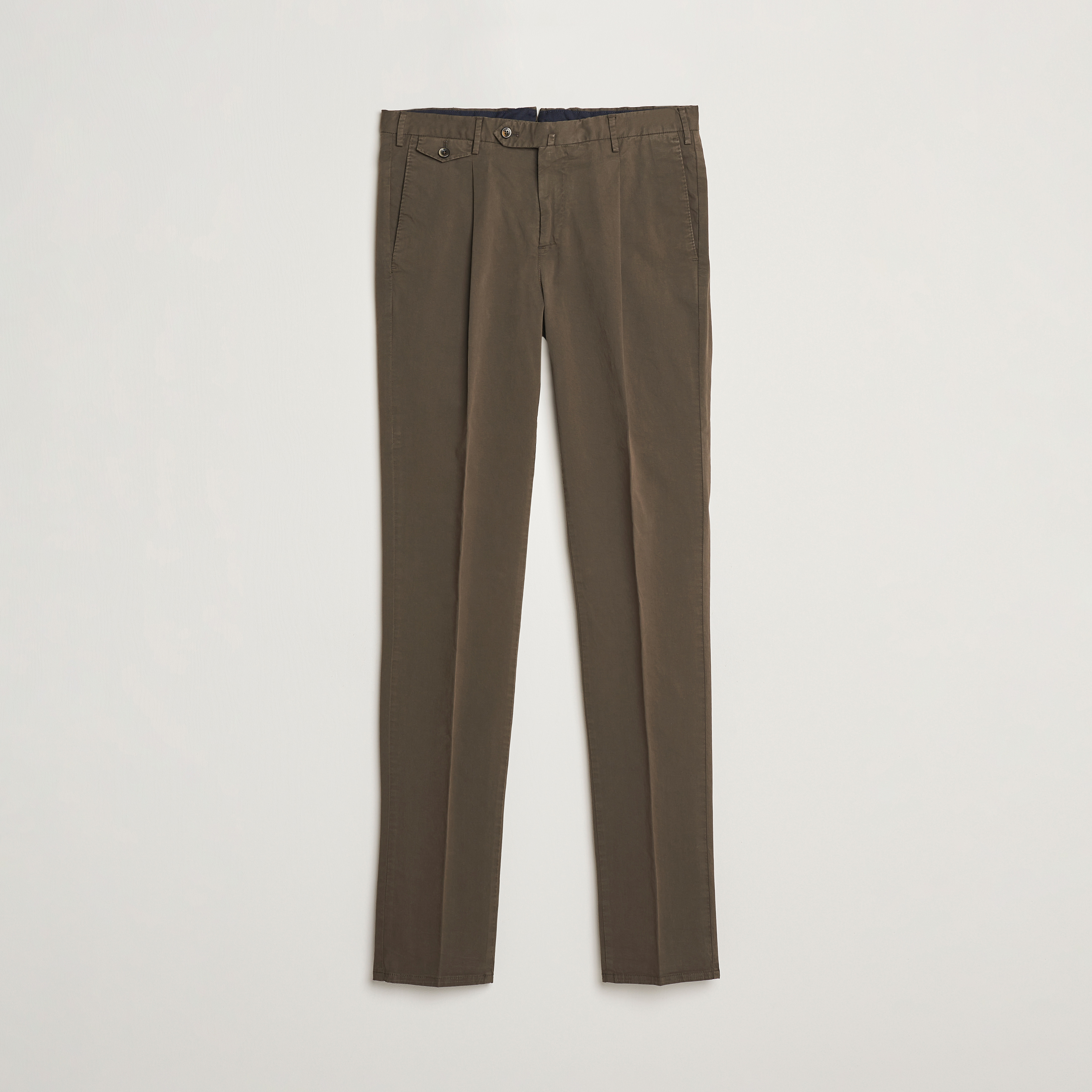 PT01 Gentleman Fit Cotton/Stretch Trousers Brown | Herr - Care of Carl