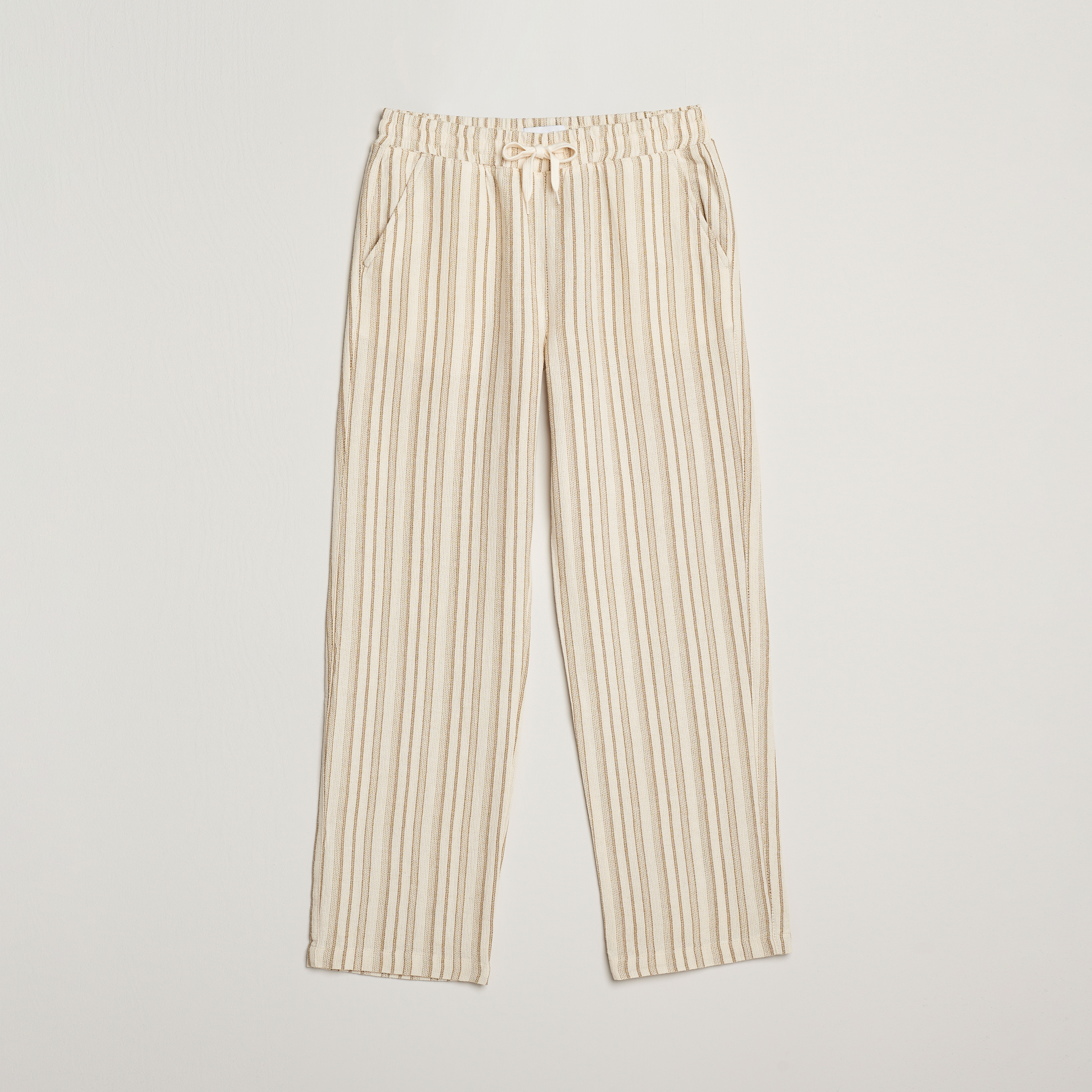 Les Deux Houston Stripe Cotton Pants Ivory | Herr - Care of Carl