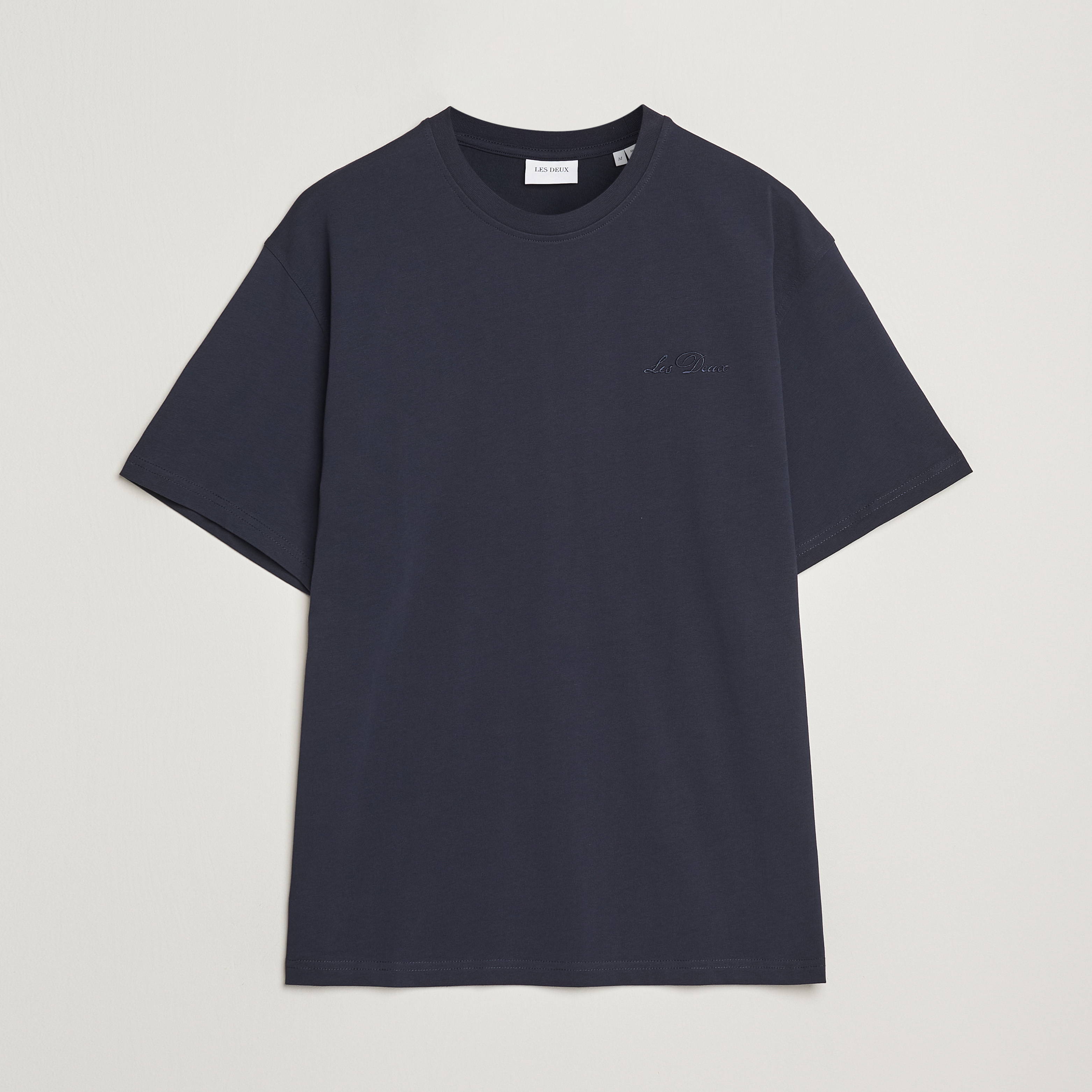 Les Deux Crew T-Shirt Dark Navy | Herr - Care of Carl