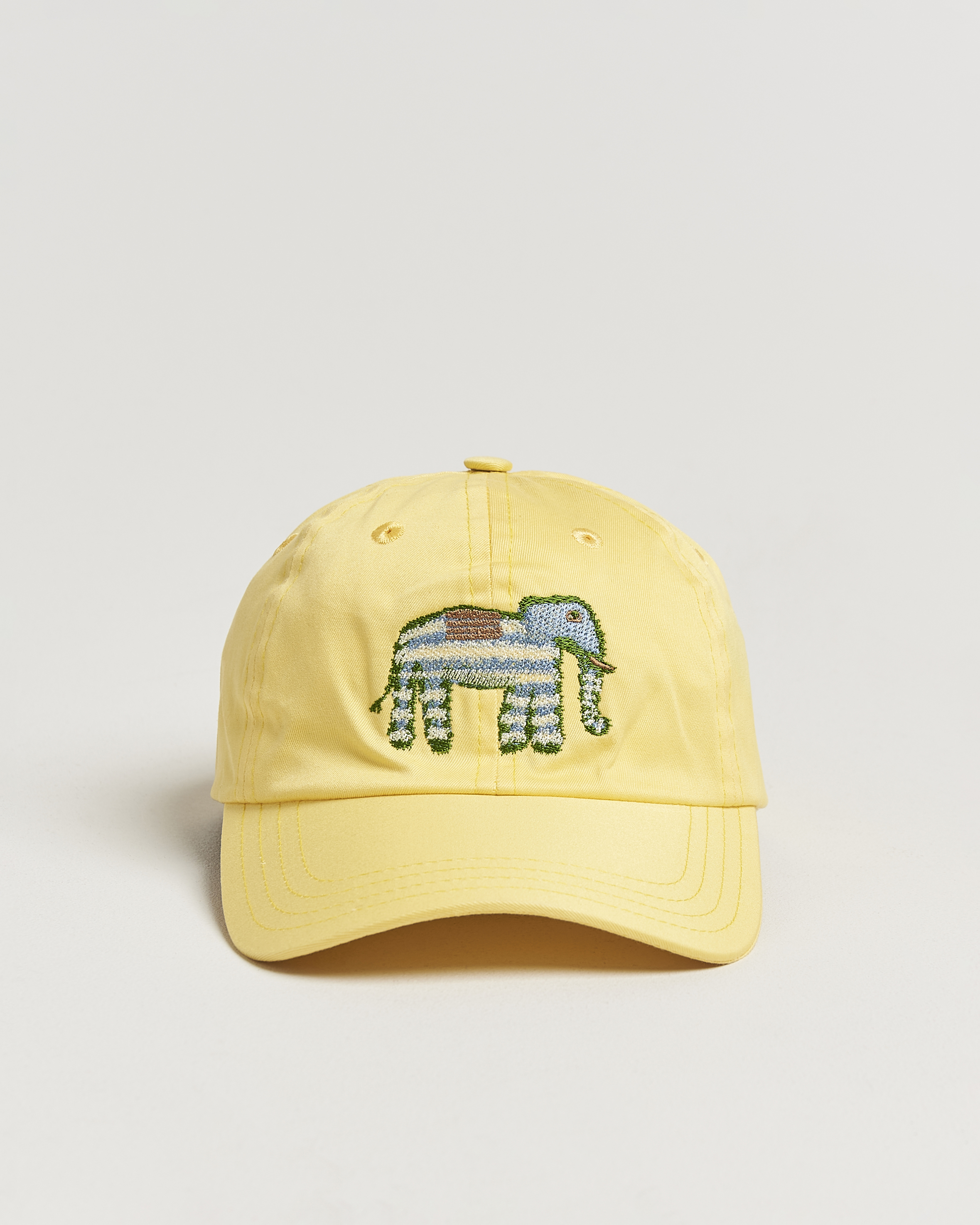 Drake's Elephant Embroidered Cap Lemon | Herr - Care of Carl