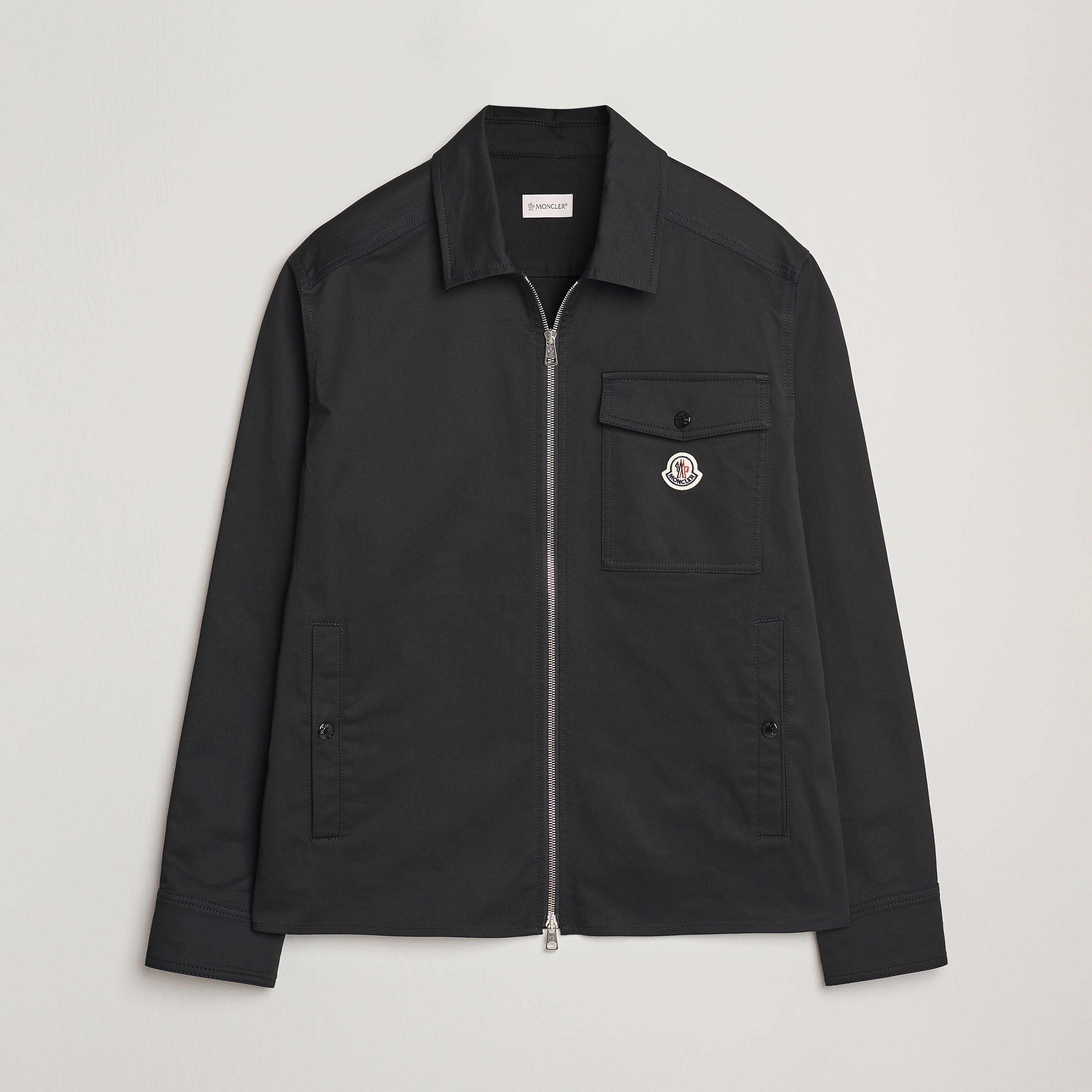 Moncler Zip Overshirt Black | Herr - Care of Carl