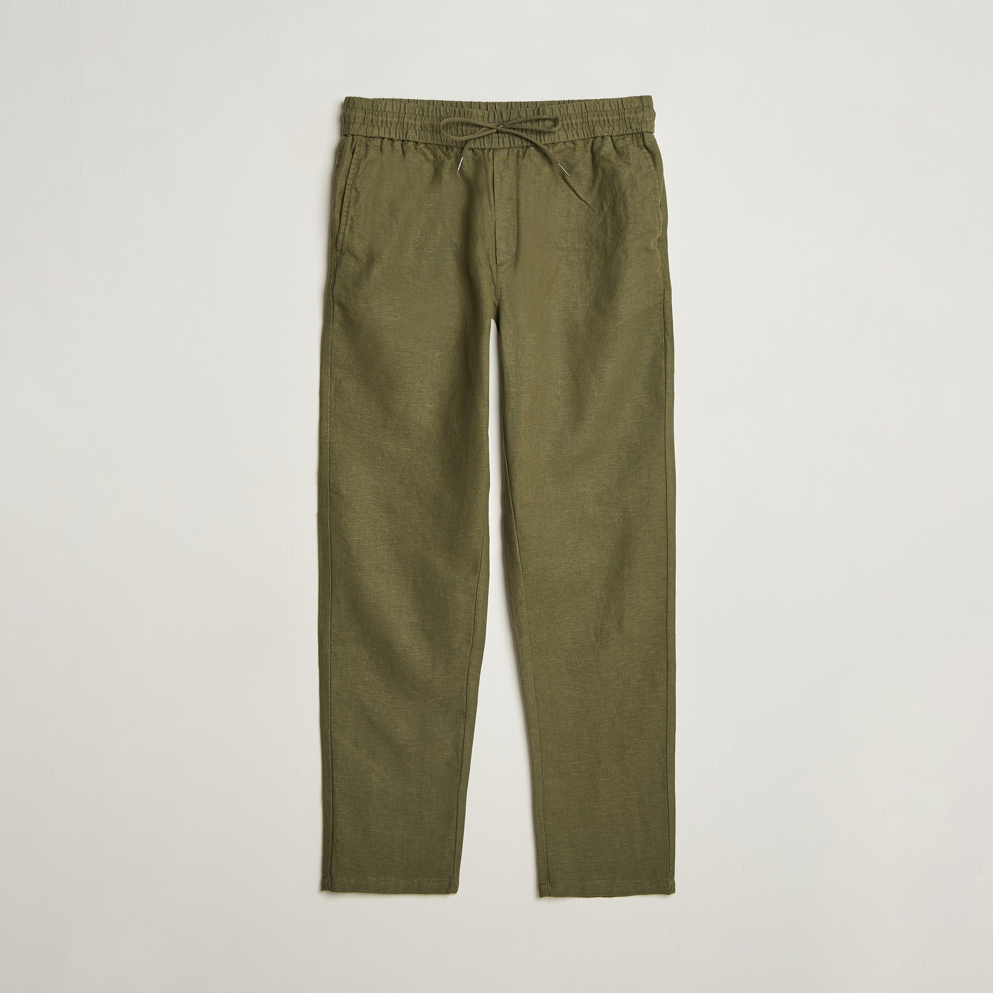 Les Deux Patrick Linen Pants Olive Night | Herr - Care of Carl