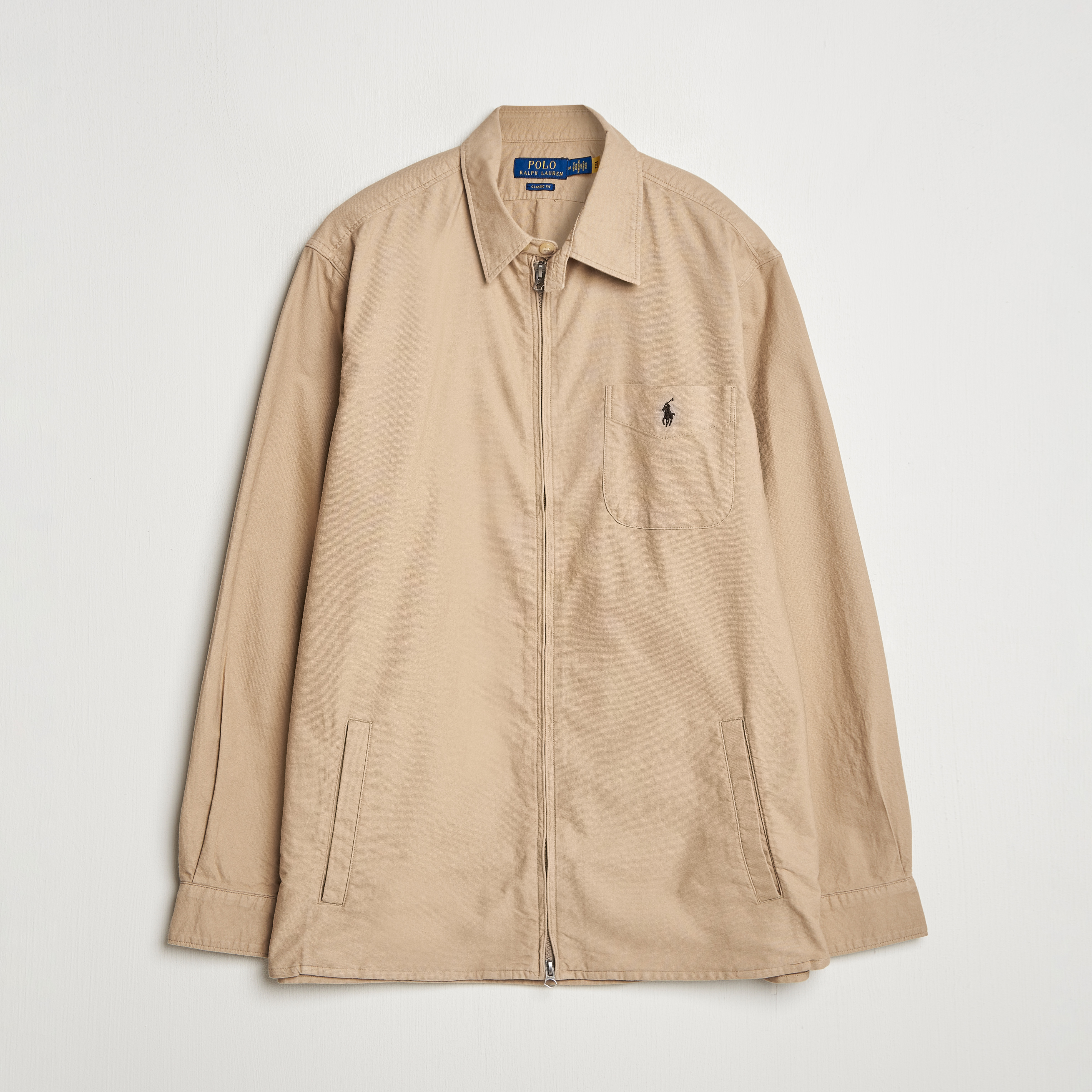 Polo Ralph Lauren Garment Dyed Oxford Overshirt Surrey Tan | Herr - Care of