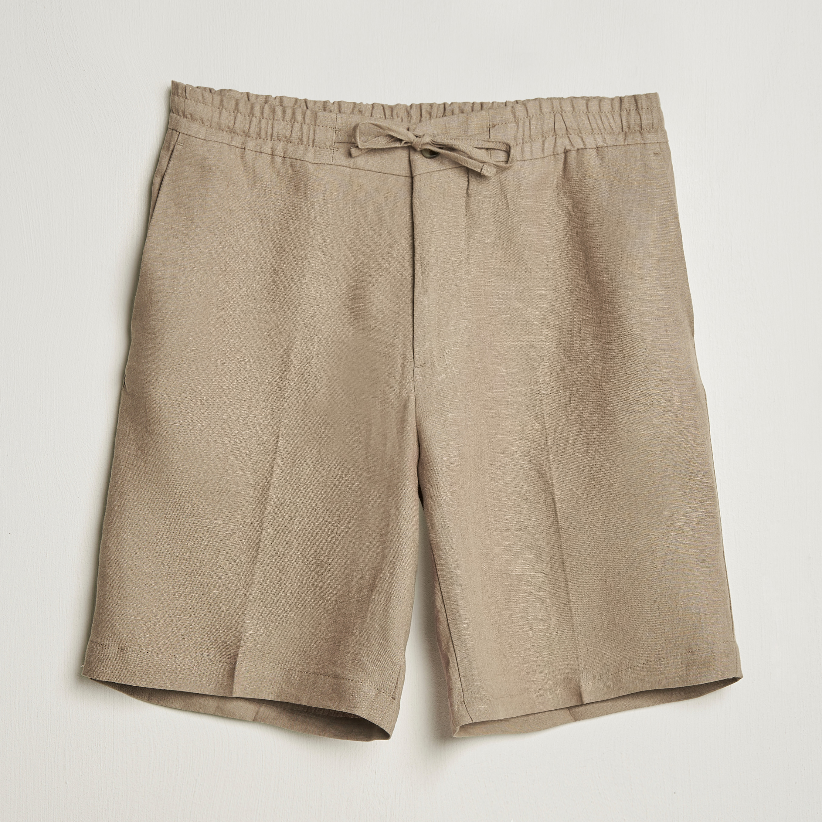 J.Lindeberg Brady Drape Linen Shorts Nutmeg | Herr - Care of Carl