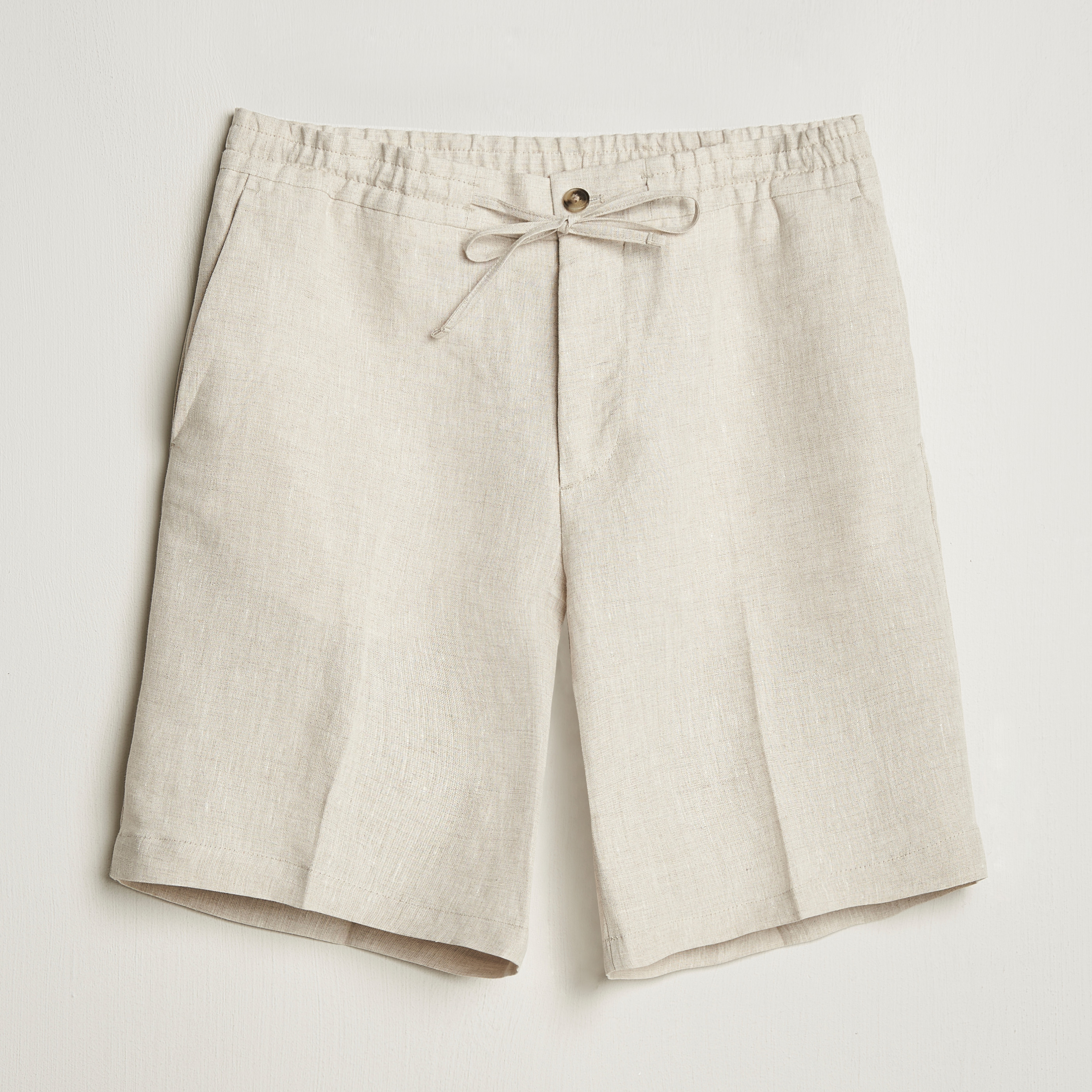 J.Lindeberg Brady Drape Linen Shorts Moonbeam | Herr - Care of Carl