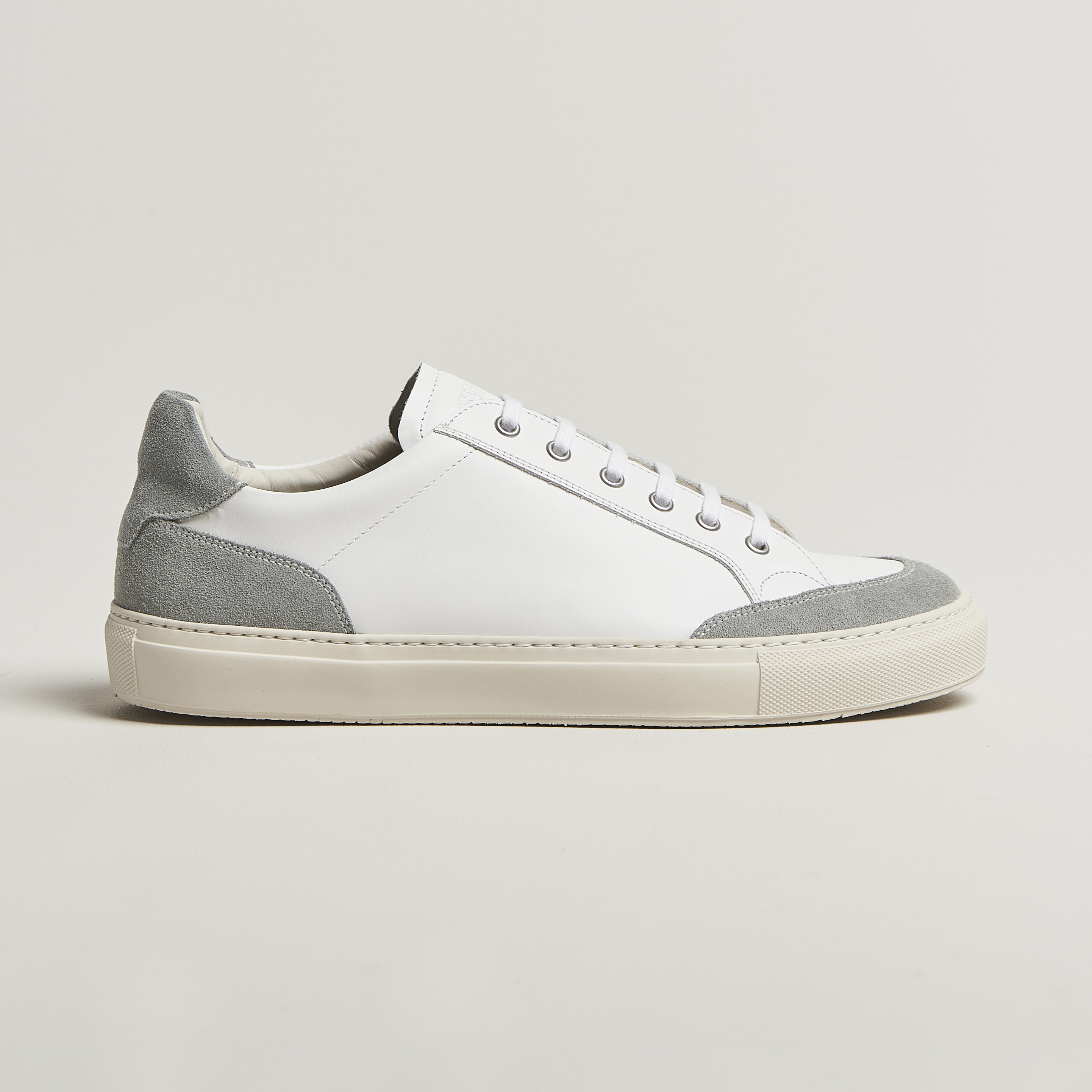 Sweyd Center Leather/Suede Sneakers White | Herr - Care of Carl