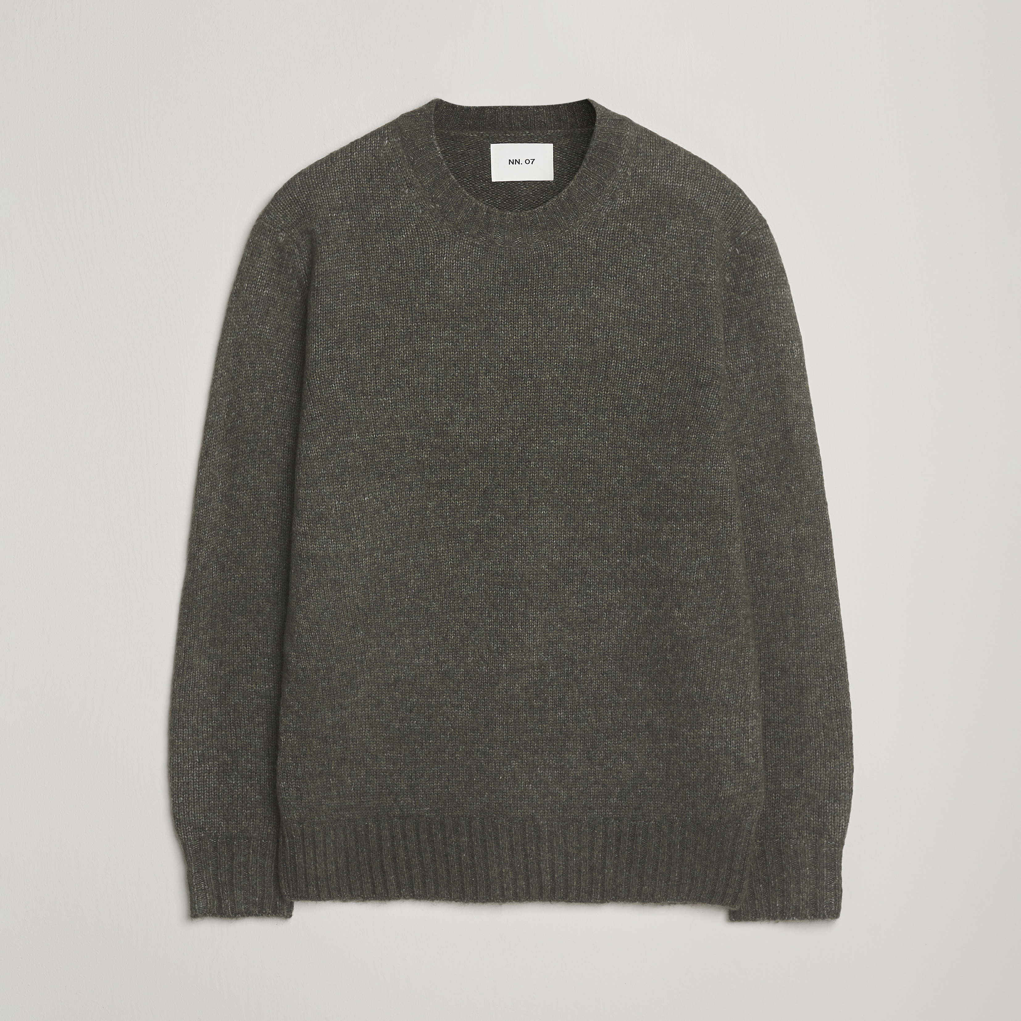NN07 Lee Wool Knitted Sweater Capers Green | Herr - Care of Carl