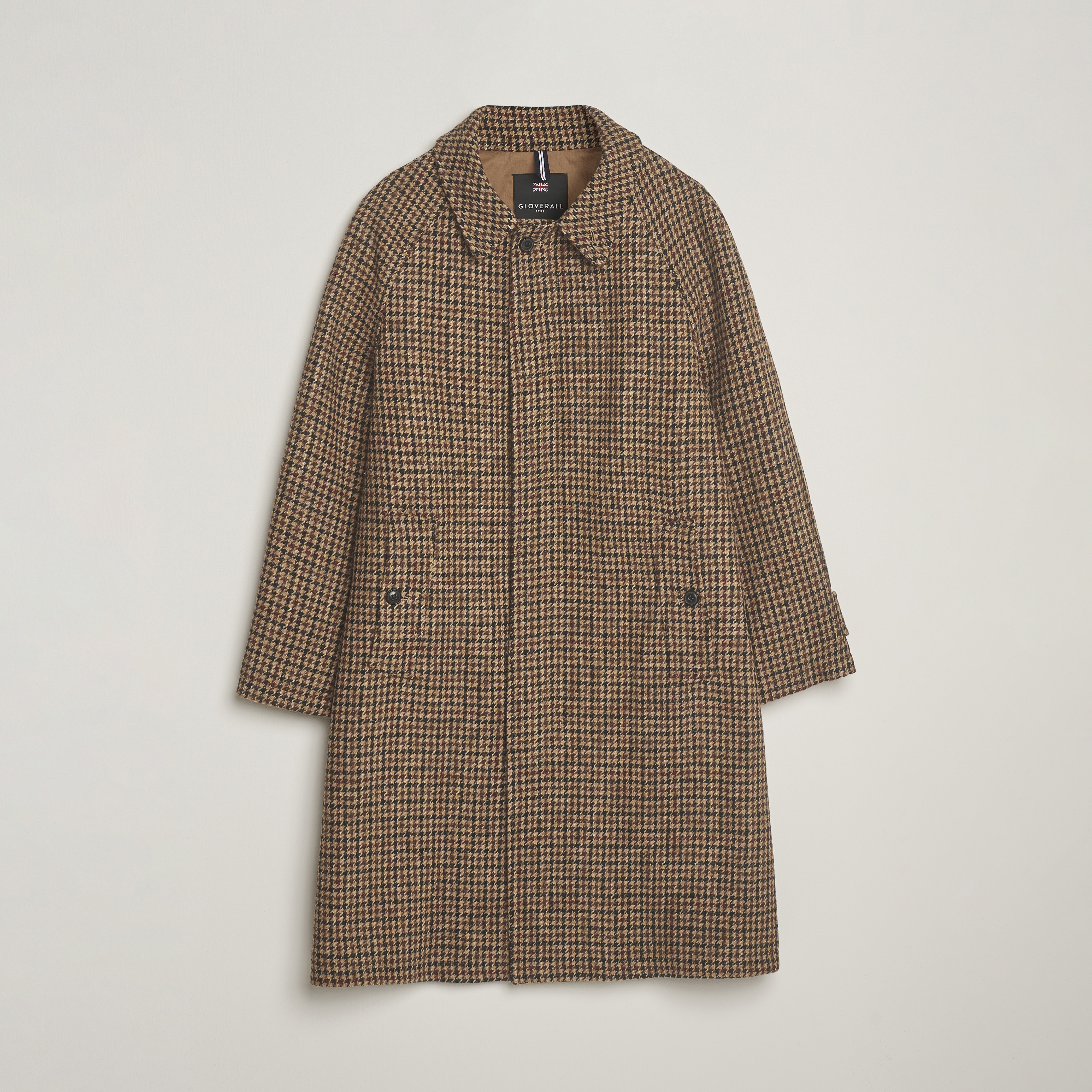 Gloverall Harris Tweed Mac Coat Brown | Herr - Care of Carl