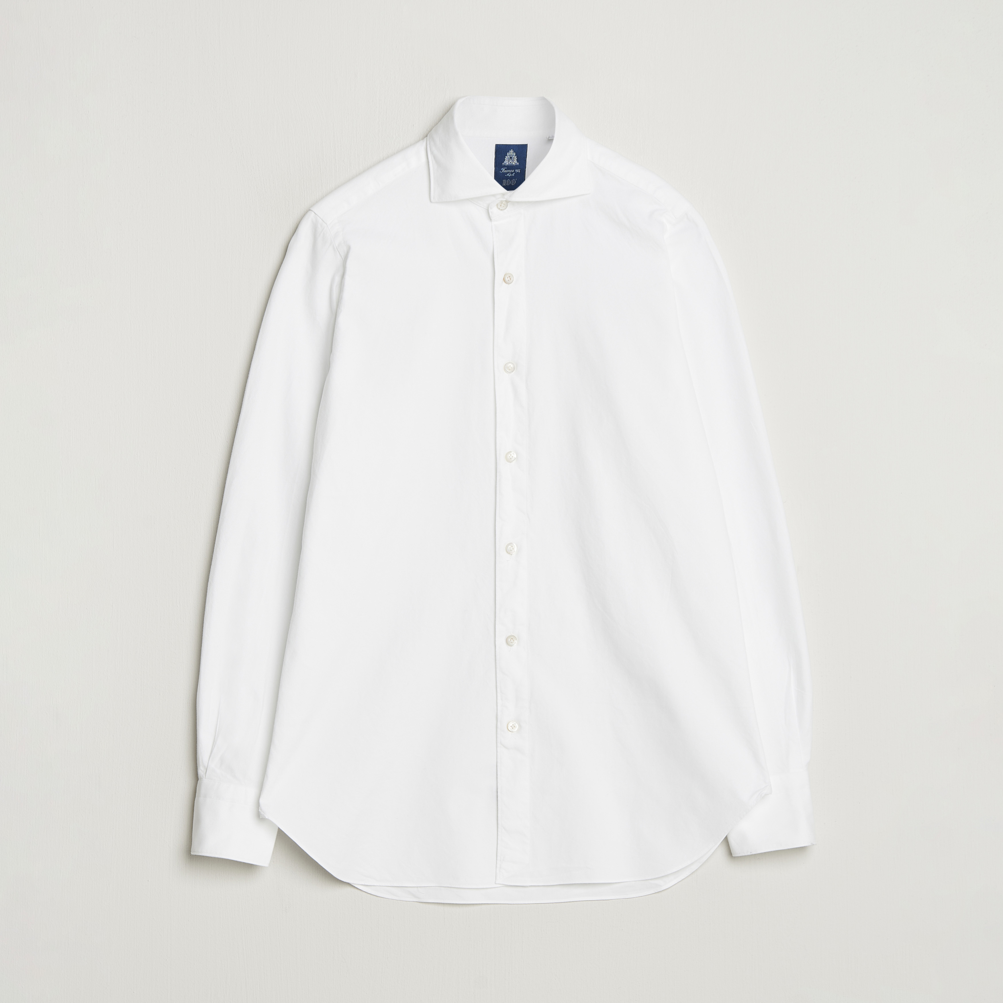 Finamore Napoli Gaeta Flannel Sport Shirt White | Herr - Care of Carl