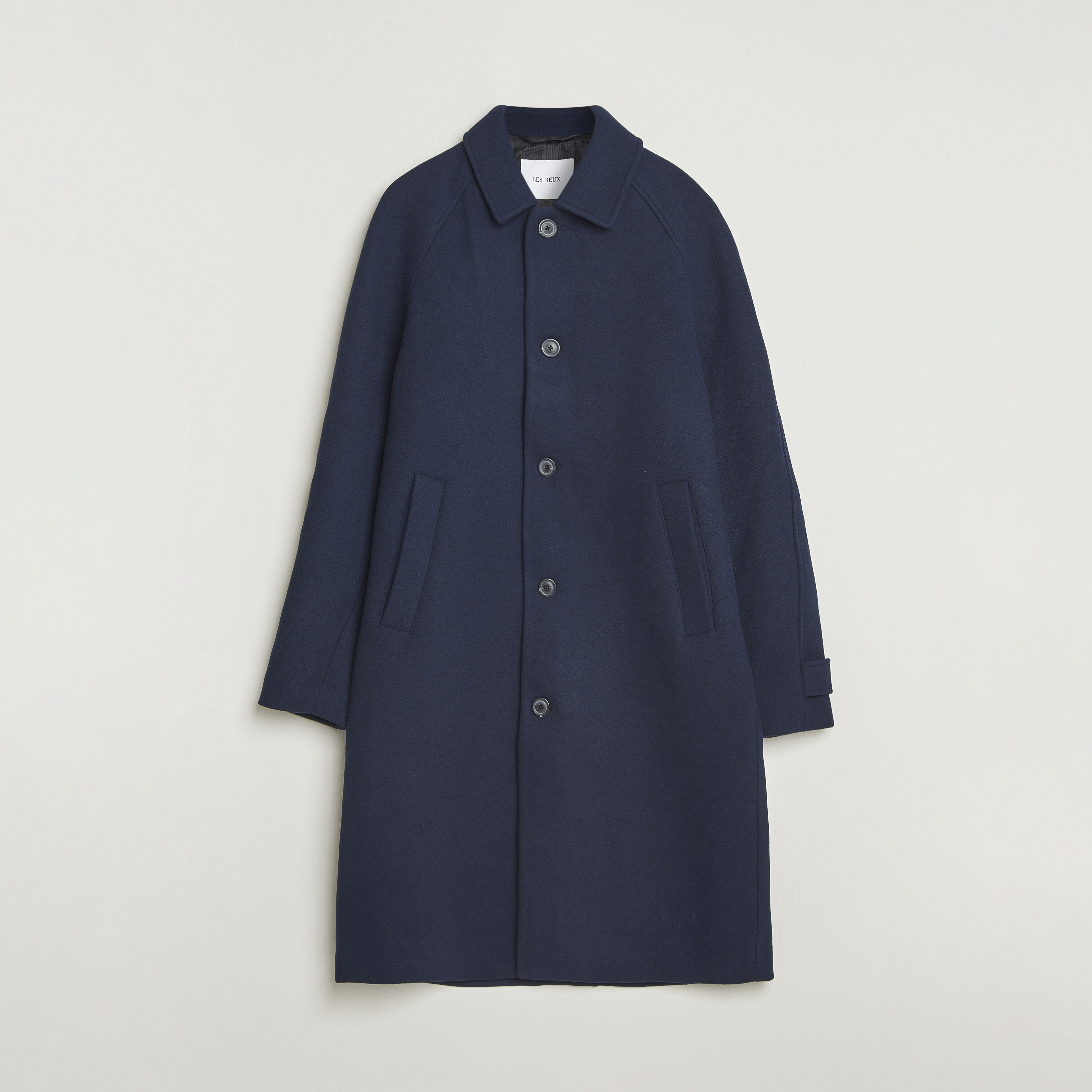 Les Deux Michel Solid Raglan Wool Coa Navy | Herr - Care of Carl