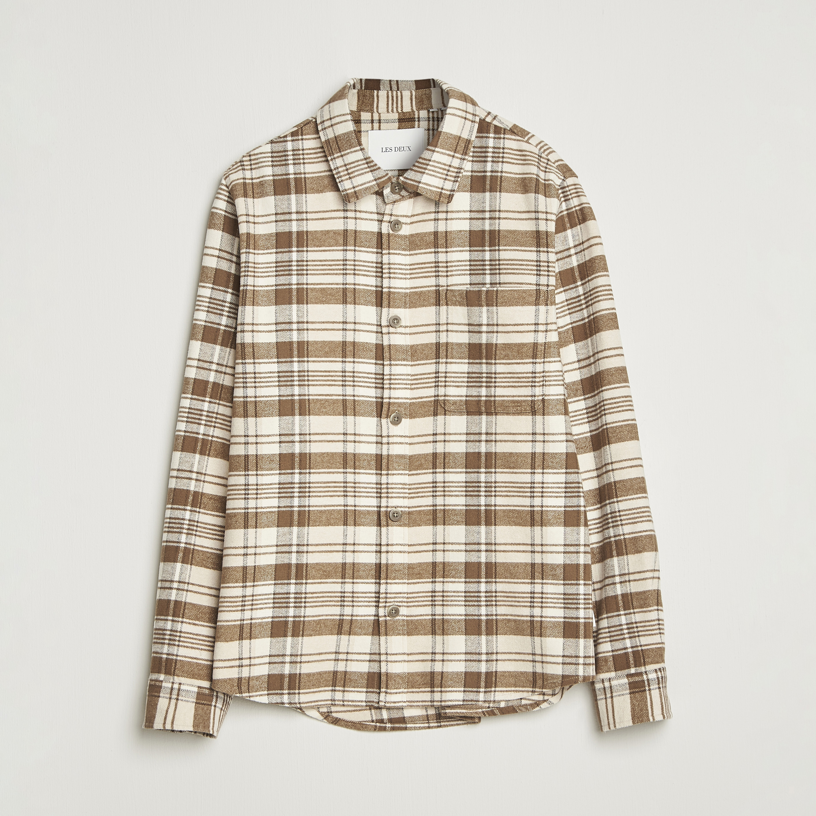 Les Deux Lennon Check Overshirt Irish Cream | Herr - Care of Carl