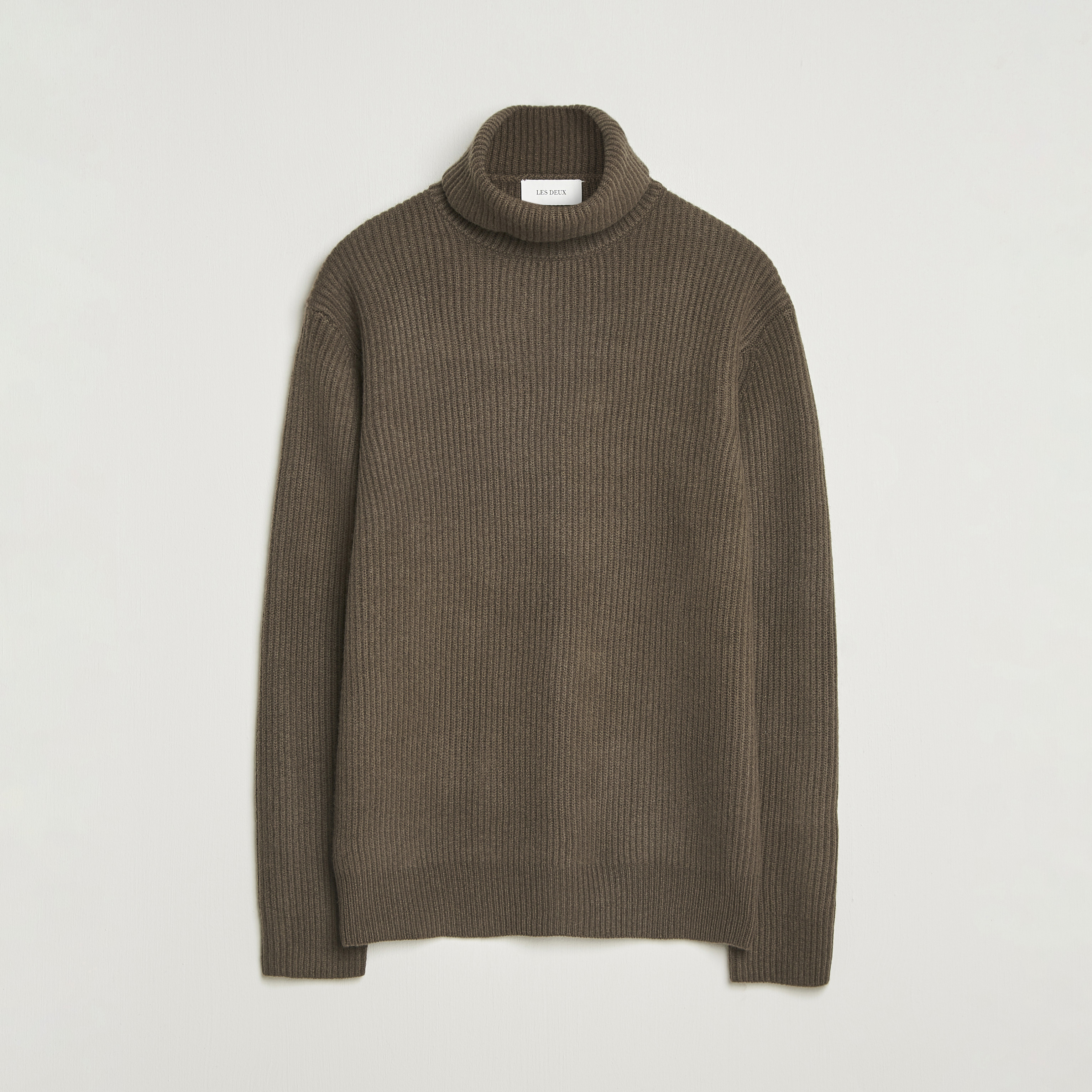 Les Deux Eddie Wool Rib Rollneck Teak | Herr - Care of Carl