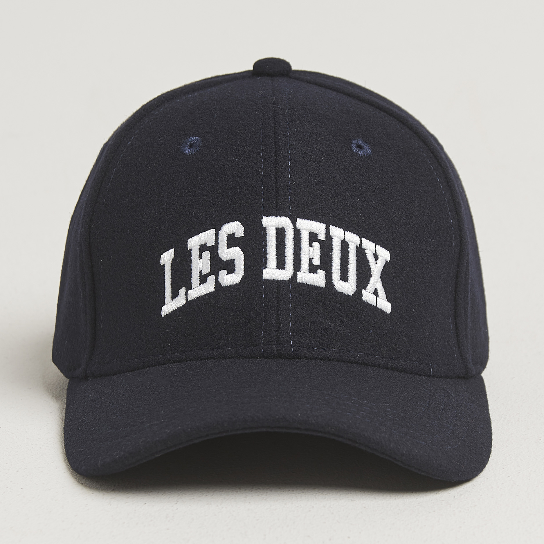 Les Deux Wool Baseball Cap Dark Navy | Herr - Care of Carl